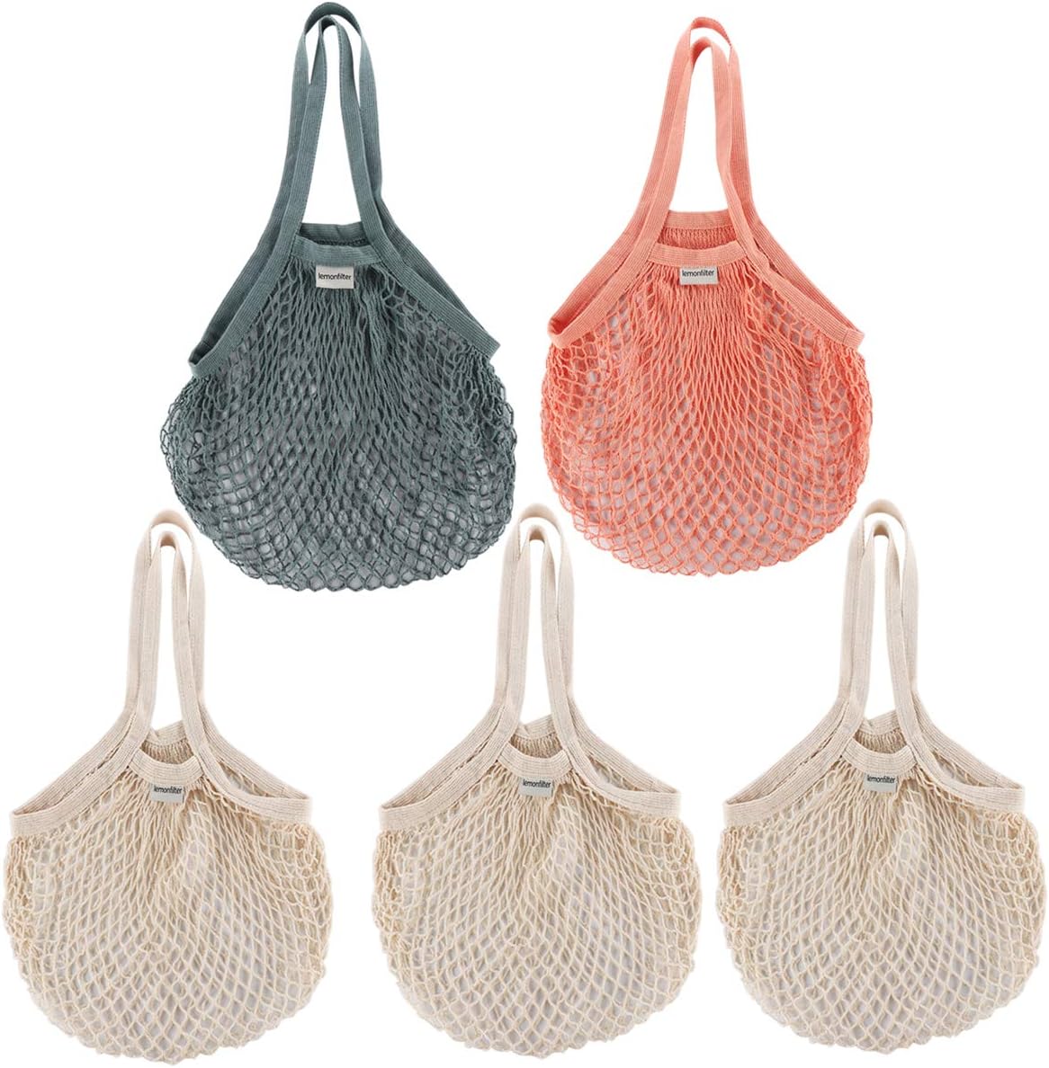 Amazon.com: Reusable Grocery Net Bags, Cotton Mesh Tote, Farmer's ...
