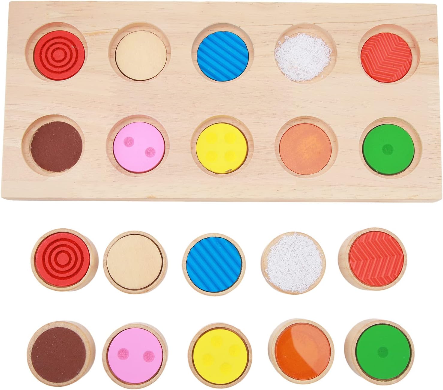 TITA-DONG Wooden Memory Matching Game, Color Matching Memory Game ...