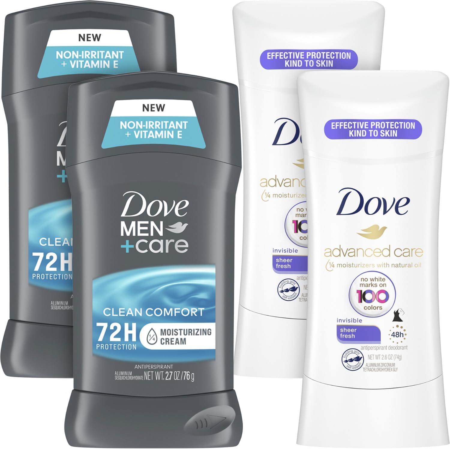 Amazon.com : Dove Deodorant Men+Care and Dove Advanced Care Deodorant ...
