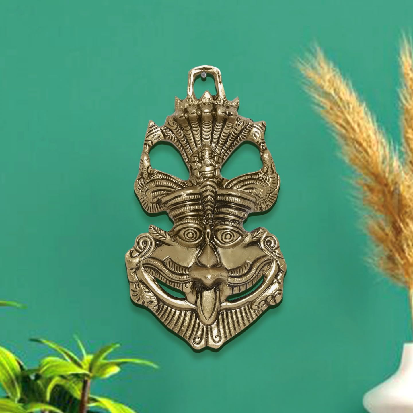 Amazon.com: Hastcraft Metal Nazar Battu with Naag Ganesha Protective ...