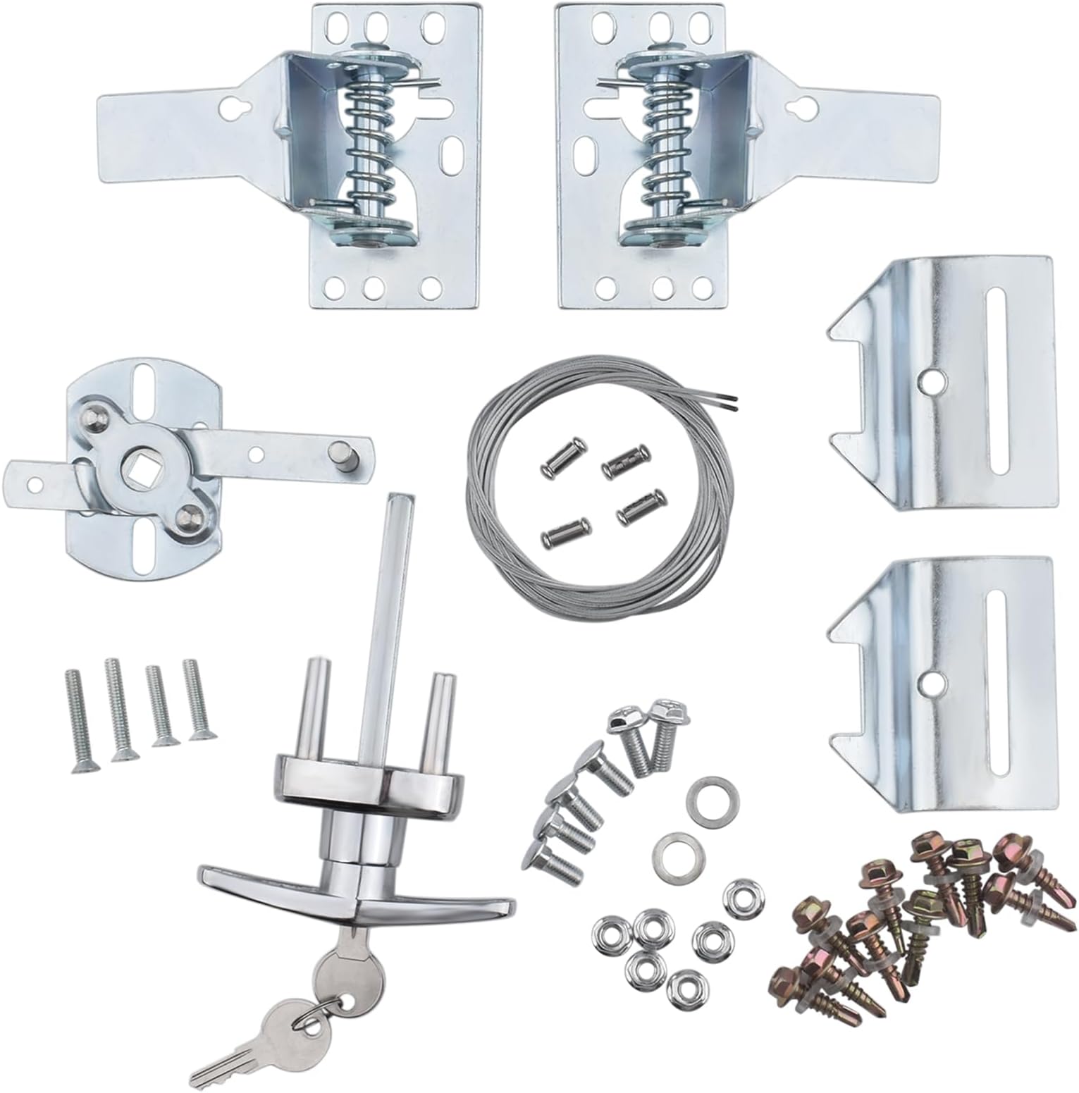 Universal Garage Door Lock Kit with Spring Latch and Keyed Handle ...