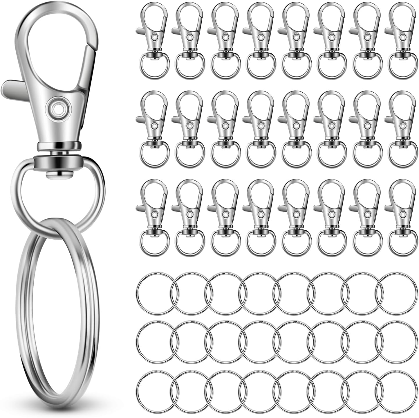 Amazon.com: Key Chain Swivel Hooks, Anezus 200pcs Keychain Hardware ...