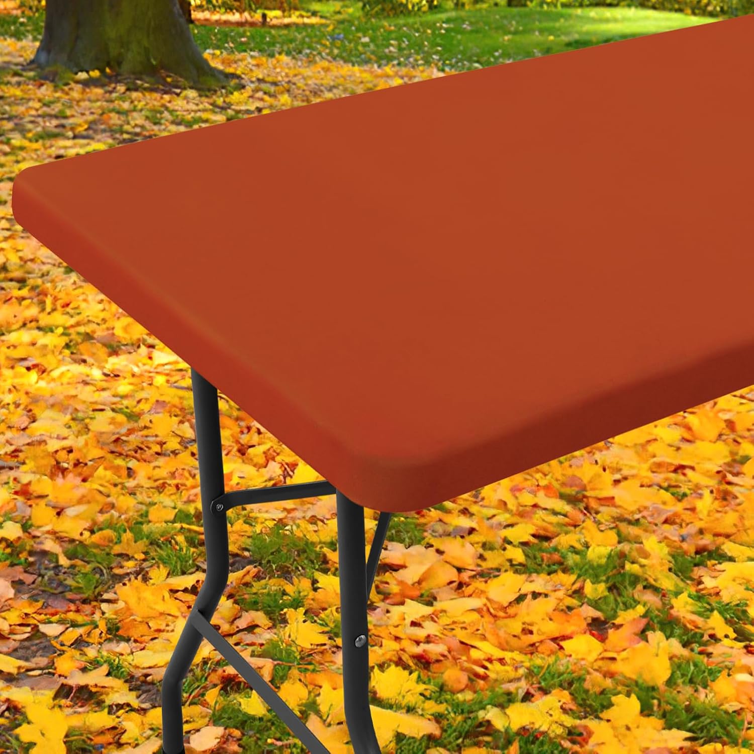 Amazon.com: Moosfor Spandex 8 Foot Rectangle Table Cloth, Elastic ...