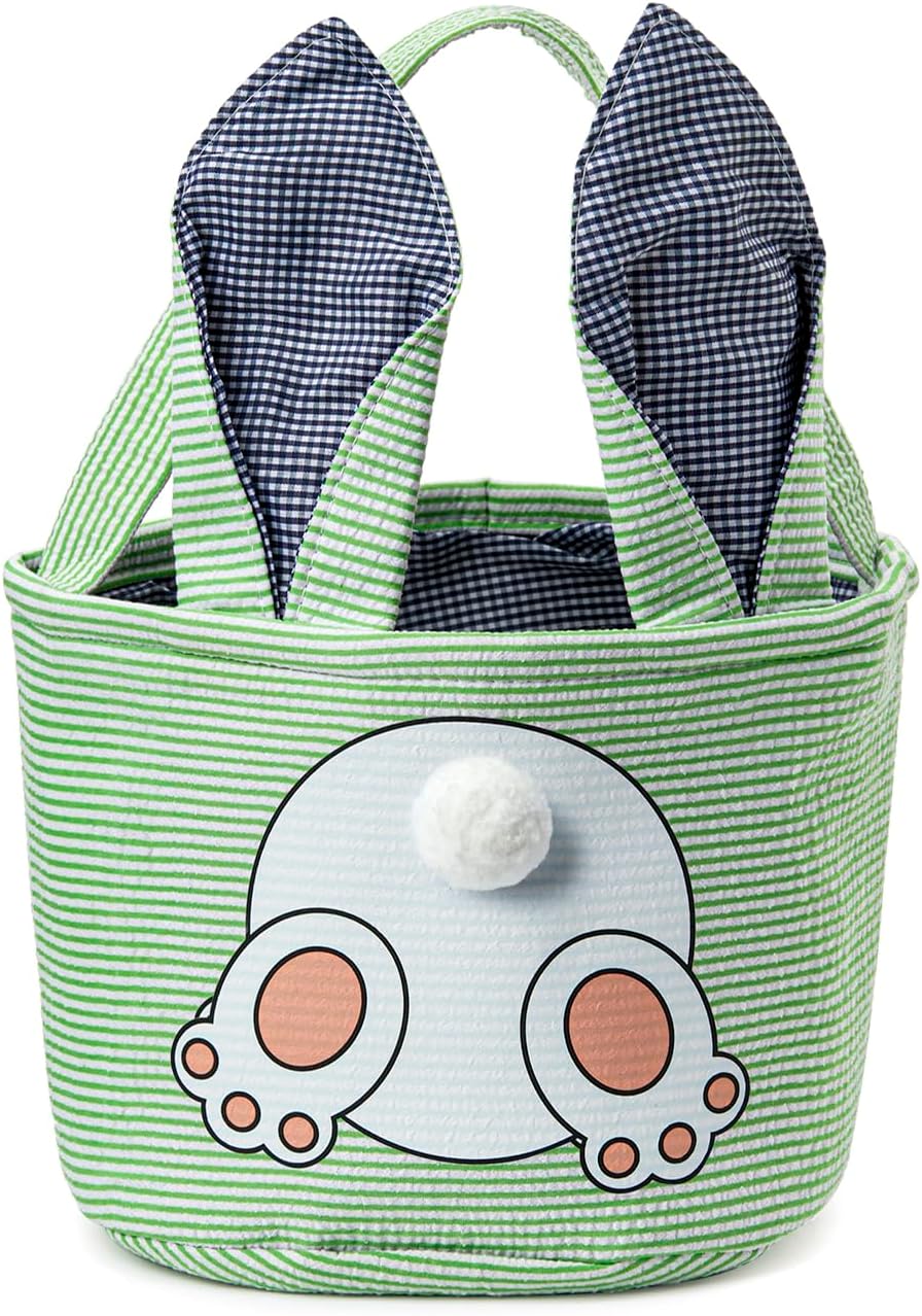 Amazon.com : Ouksma Easter Bunny Basket, Easter Bucket, Easter ...