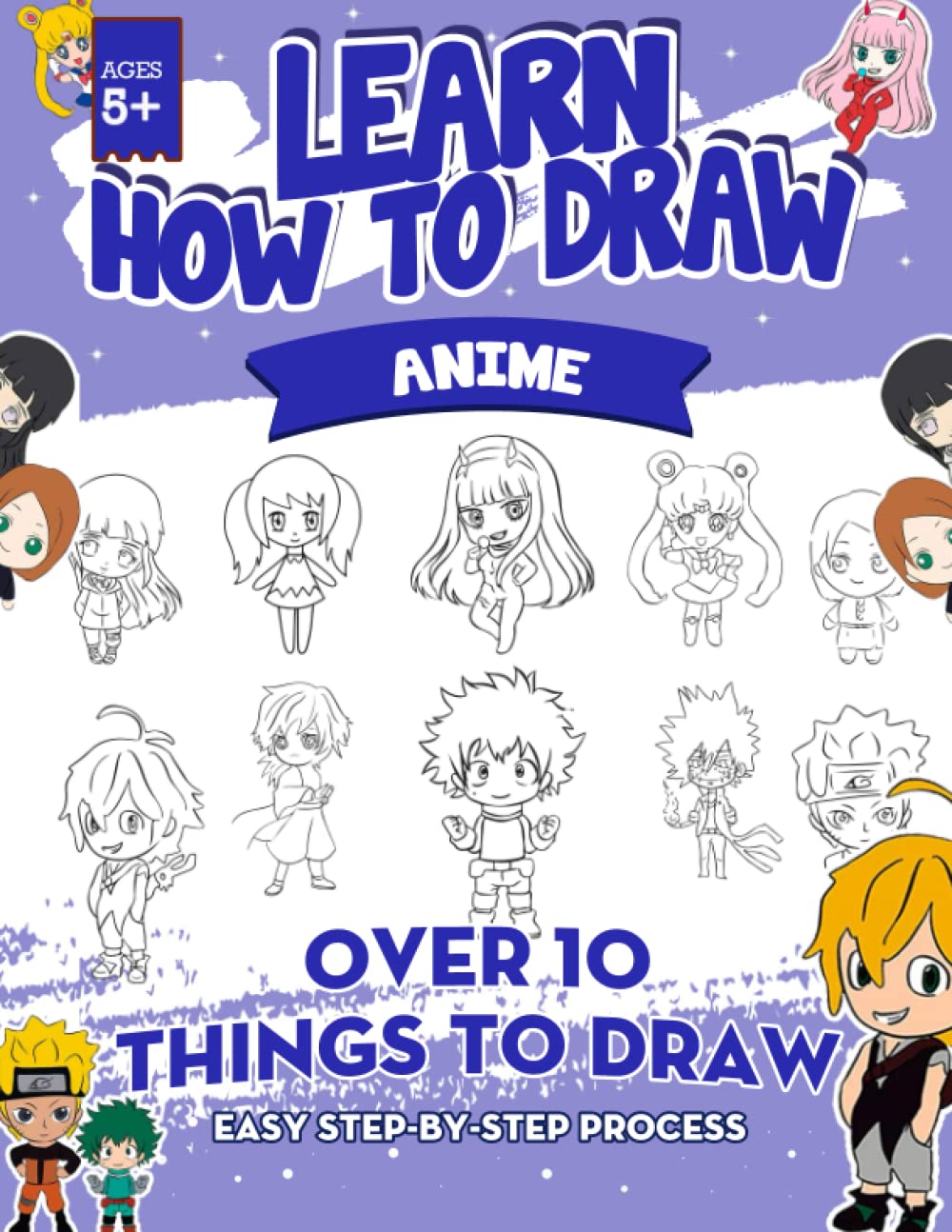 Buy Learn How To Draw Anime Over Things To Draw: 3 In 1 Drawing Book ...