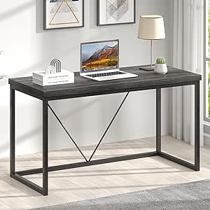 Amazon.com: FOLUBAN Home Office Desk, Industrial Vintage Computer Desk ...