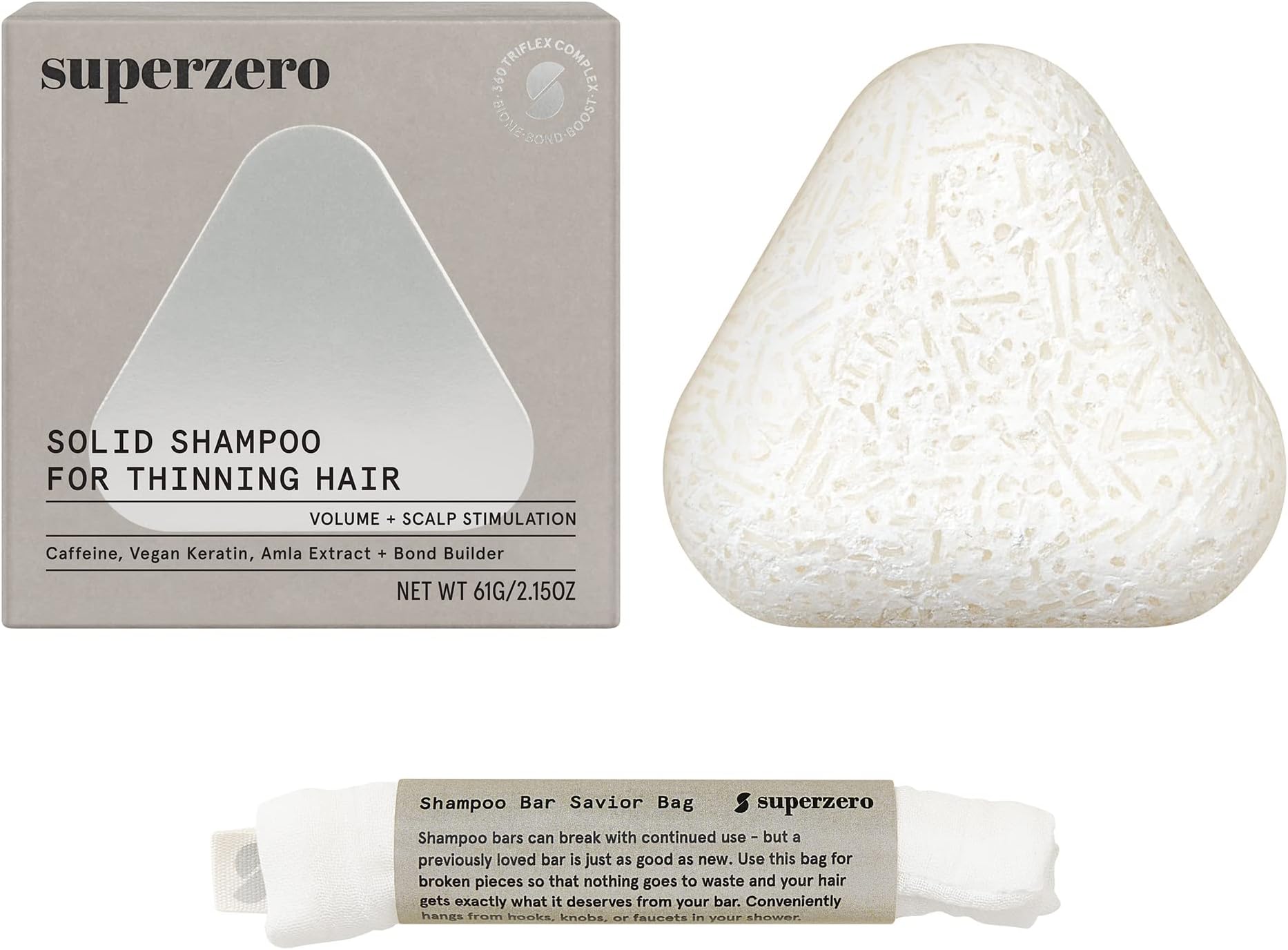 Amazon.com : SUPERZERO Thinning Hair Shampoo Bar for Hair Growth - Made ...