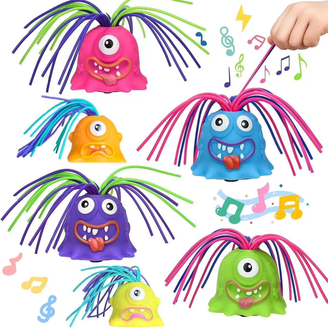 Amazon.com: Halloween Stress Relief Screaming Monster Toys, Funny Hair ...