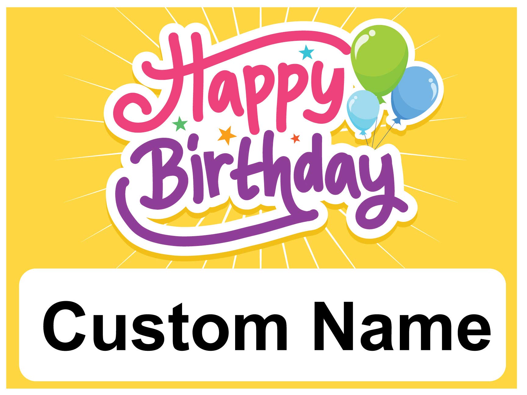 Happy Birthday Signs To Color