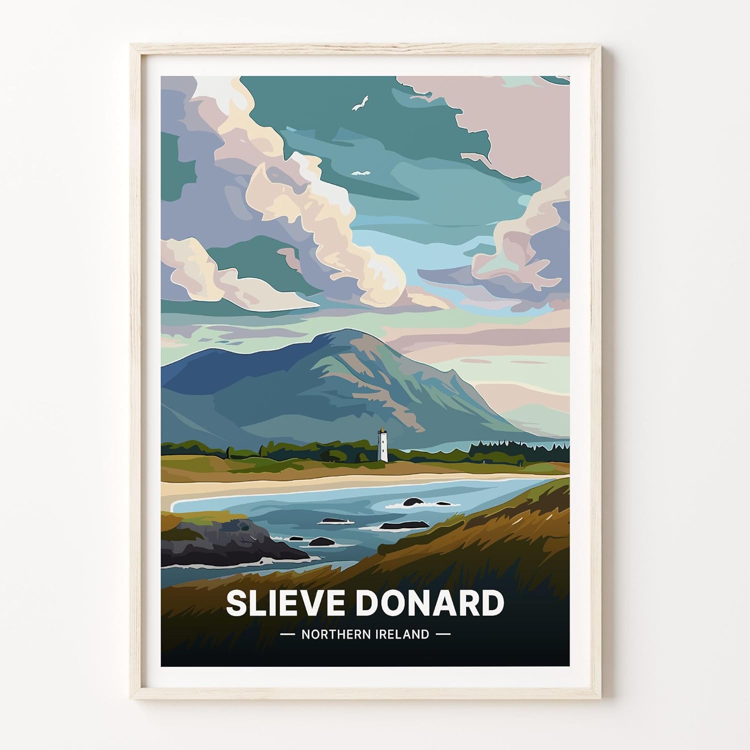 Amazon.com: Slieve Donard Travel Poster, Northern Ireland, Mourne ...