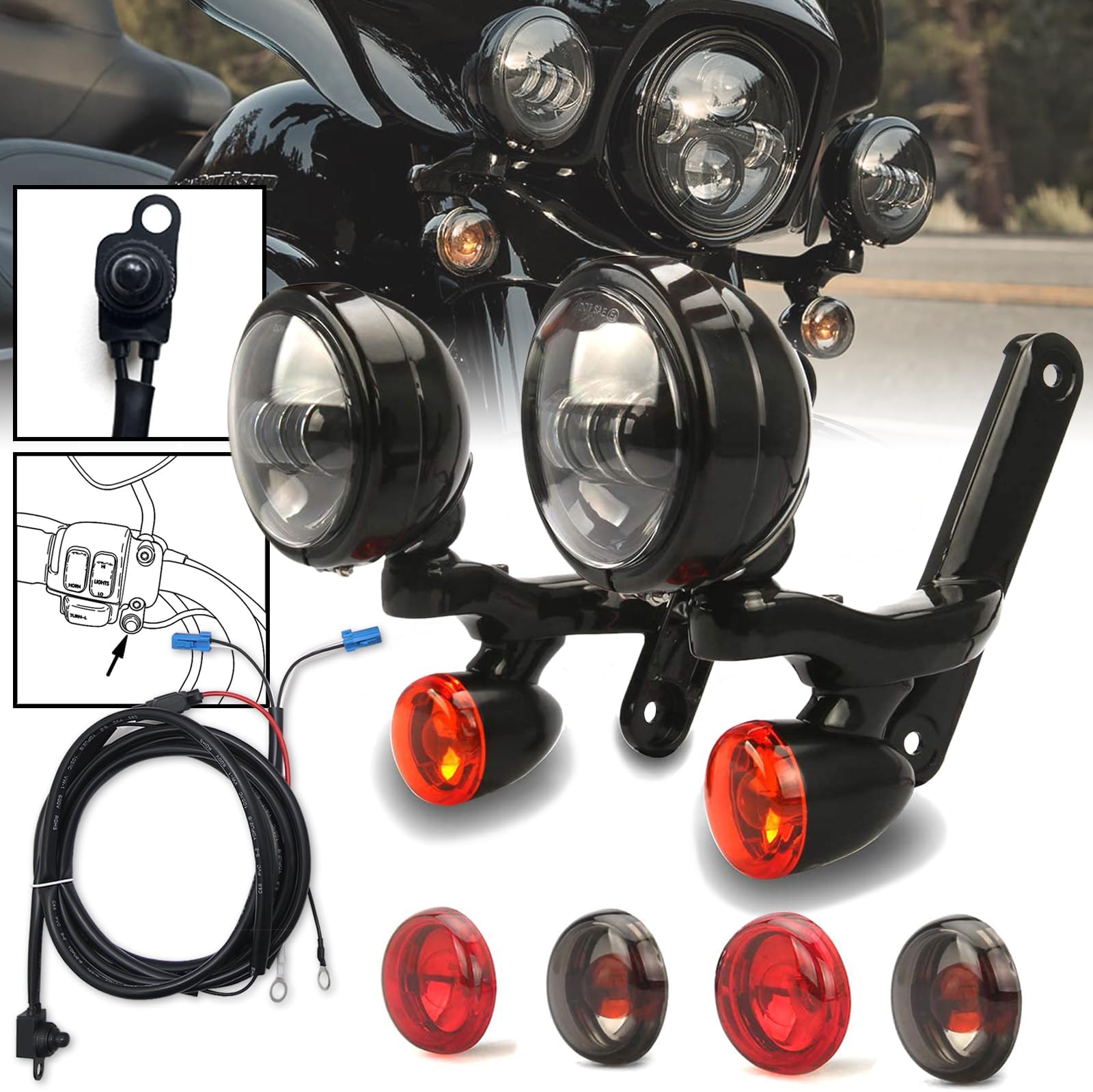 Amazon.com: 4-1/2" Led Auxiliary Spotlight Passing Light W/Housing ...