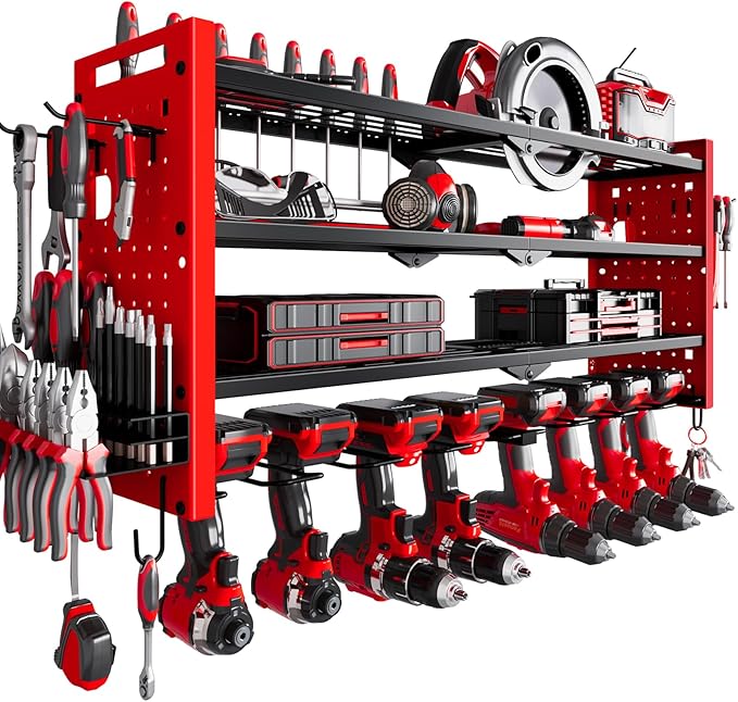Amazon.com: NattyDot Power Tool Organizer Wall Mount,Cordless Drill ...