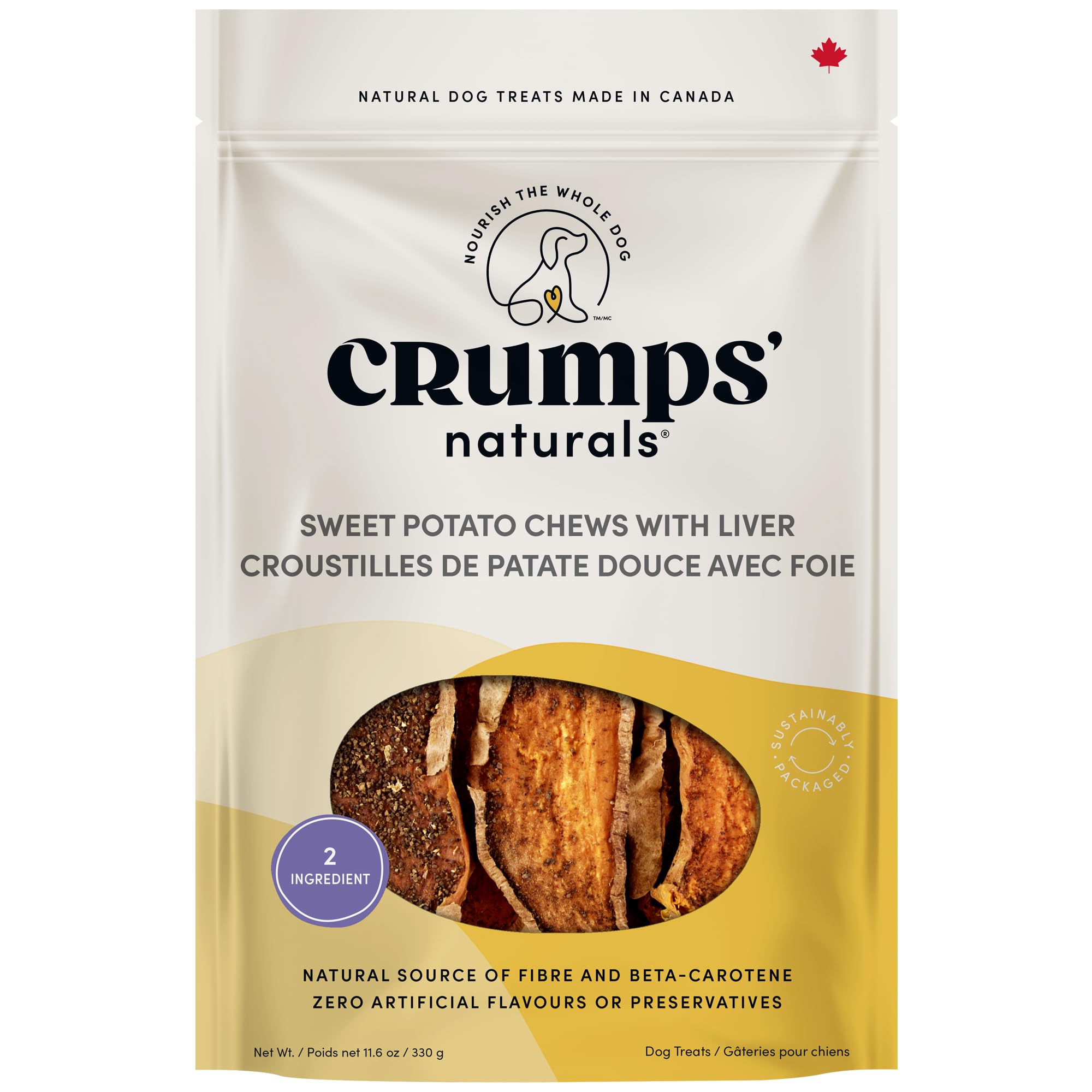 Crumps' Naturals Sweet Potato and Liver for Pets, 11.6-Ounce, Brown, 11 ...