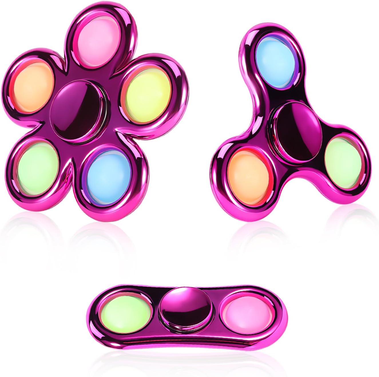 Amazon.com: Jawhock 3 Pack Pop Fidget Spinner, Ideal Decompression ...