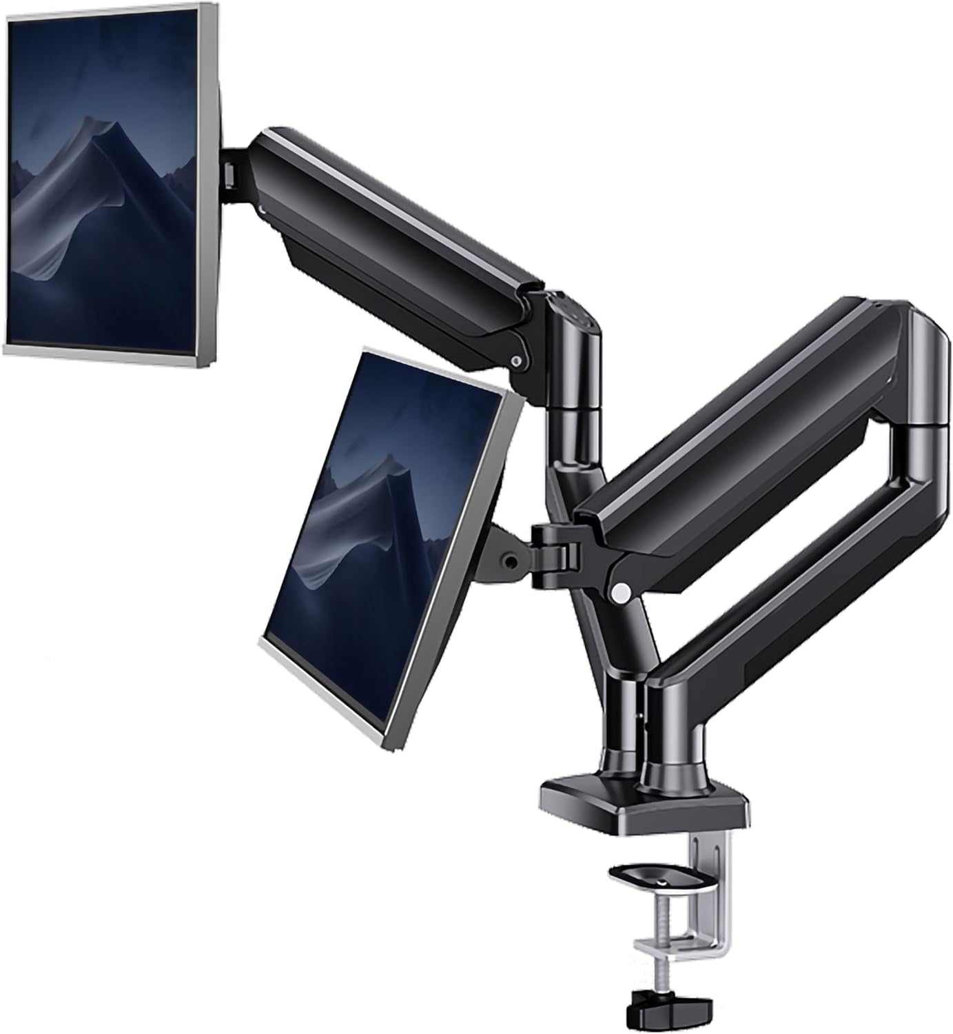 Dual Monitor Arm– Adjustable height, Heavy Duty Ultra-wide Monitor Arm ...