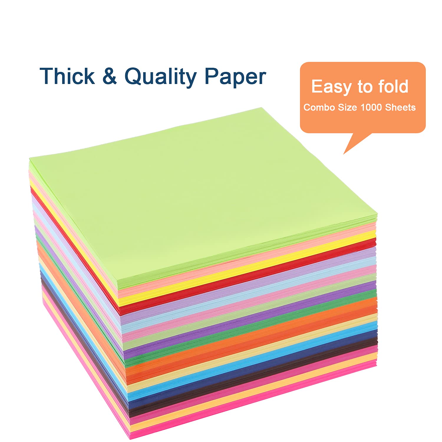 Snapklik.com : Origami Paper 200 Sheets, 20 Vivid Colors, Double Sided ...