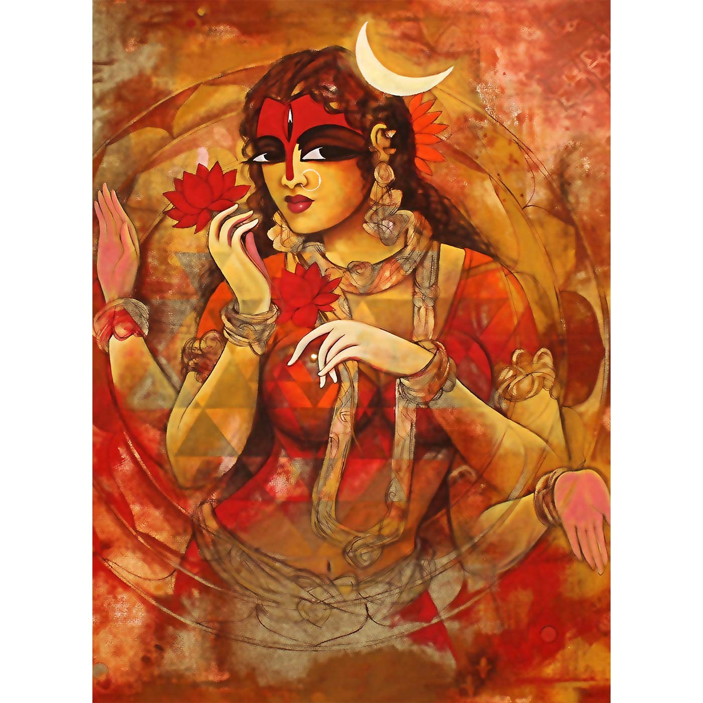 StickMe 'Beautiful Indian Goddess- Devi Parvathi - in Srichakra ...