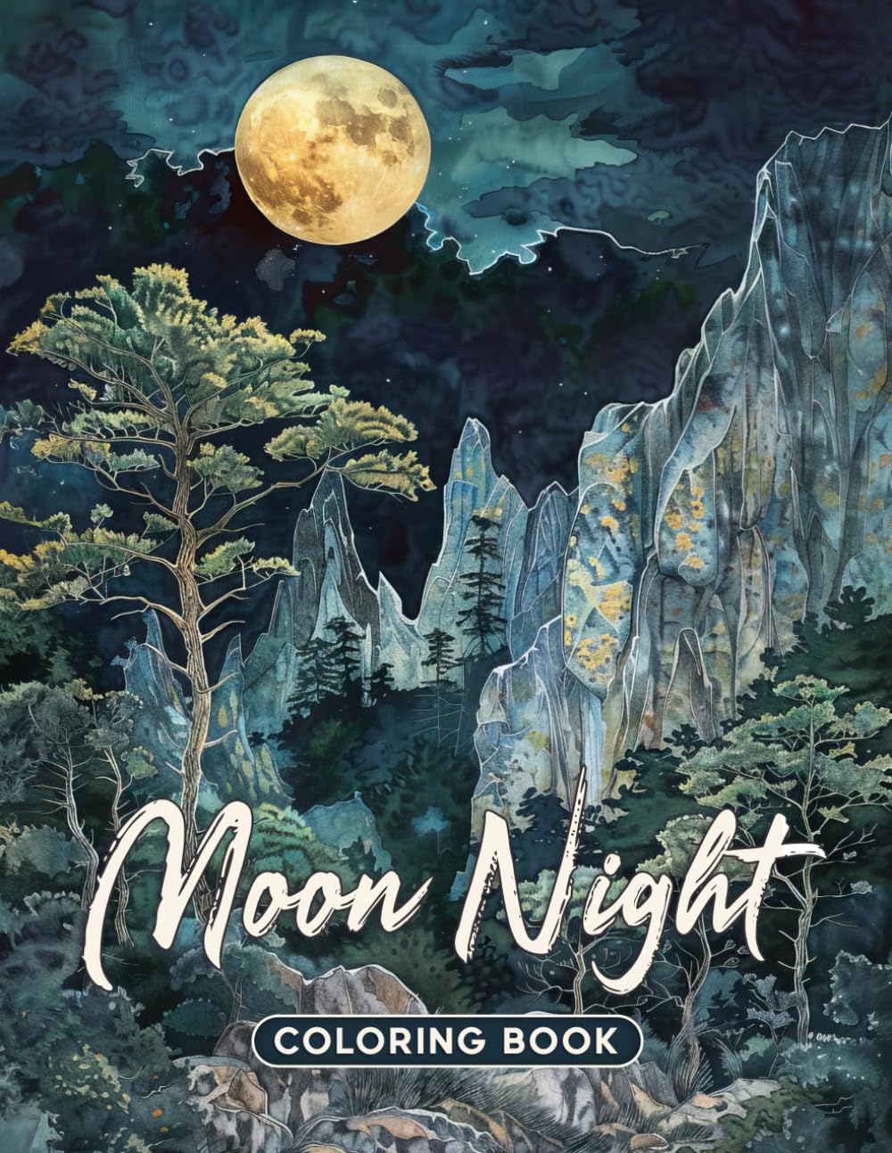 Amazon.com: Moon Night Coloring Book: Drift into Dreamland with 50 ...