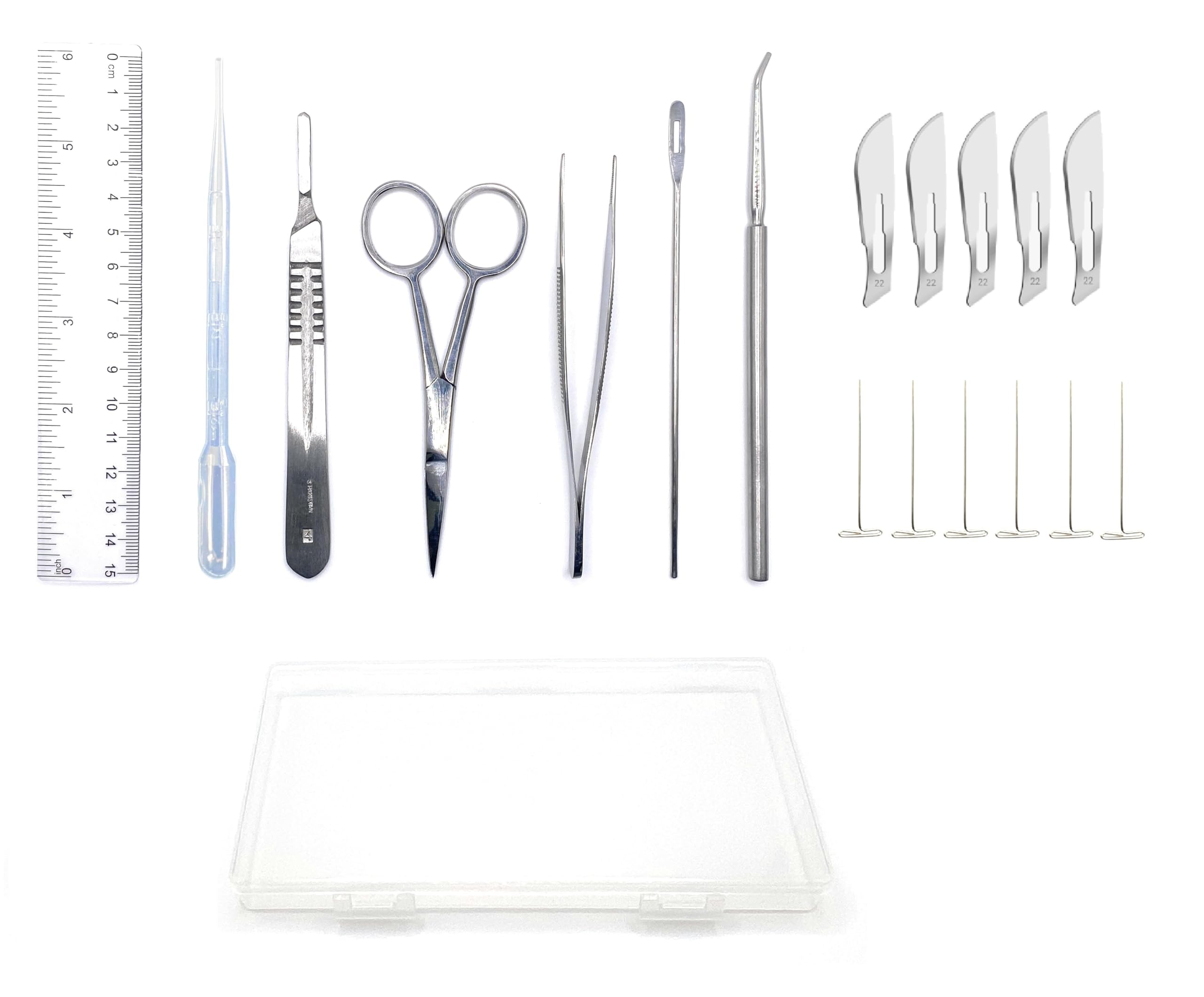Amazon.com: 19 Piece Dissecting Kit Including Scissors, Forceps ...