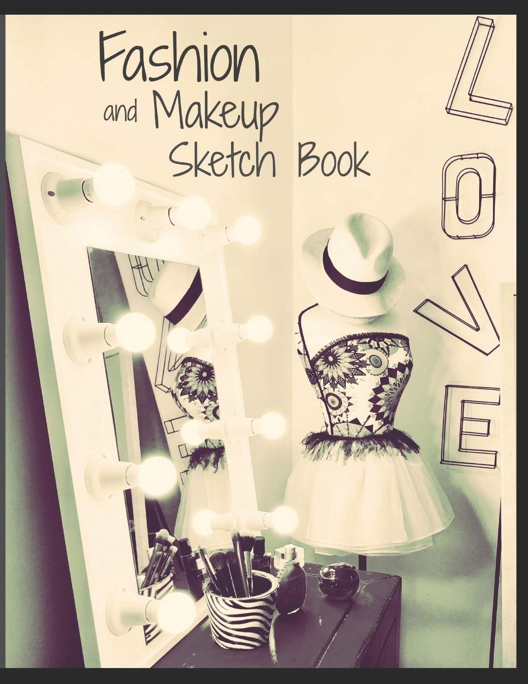 Fashion and Makeup Sketch Book: 8.5" x 11" Blank model and face ...