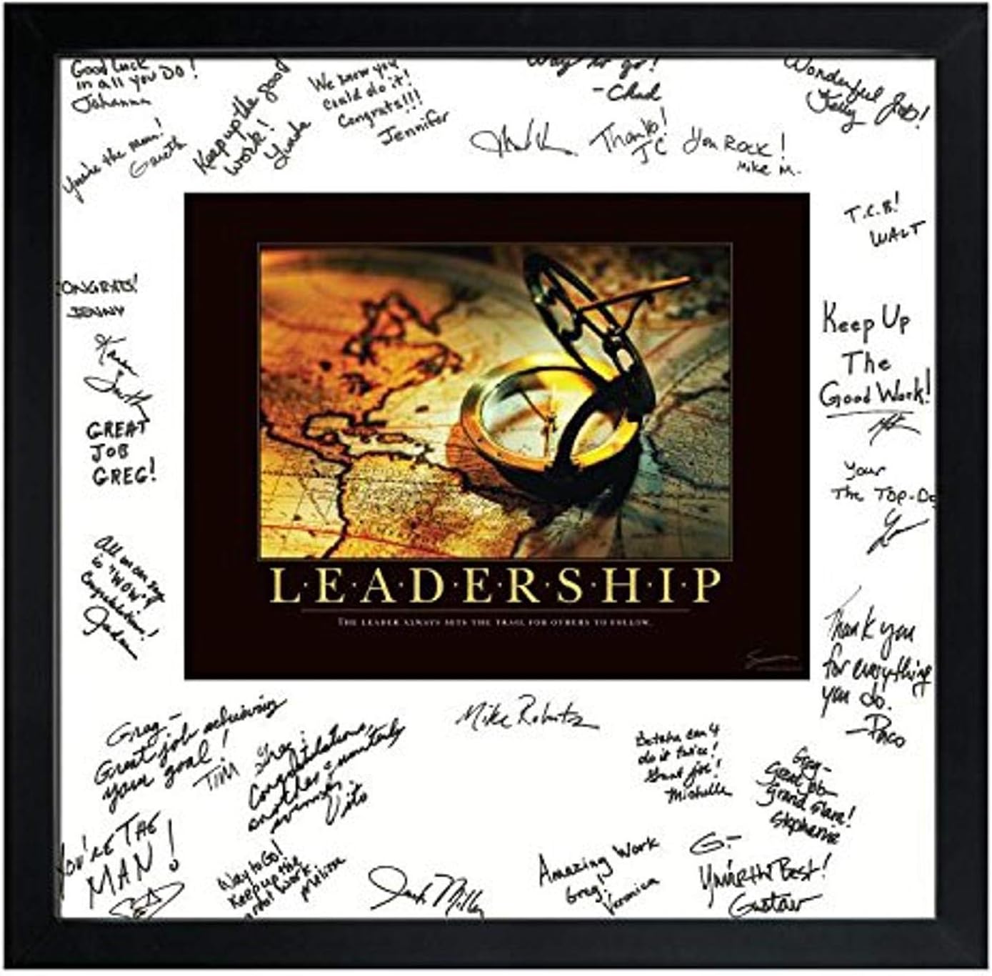 Amazon.com: Successories Leadership Compass Signature Frame: Posters ...