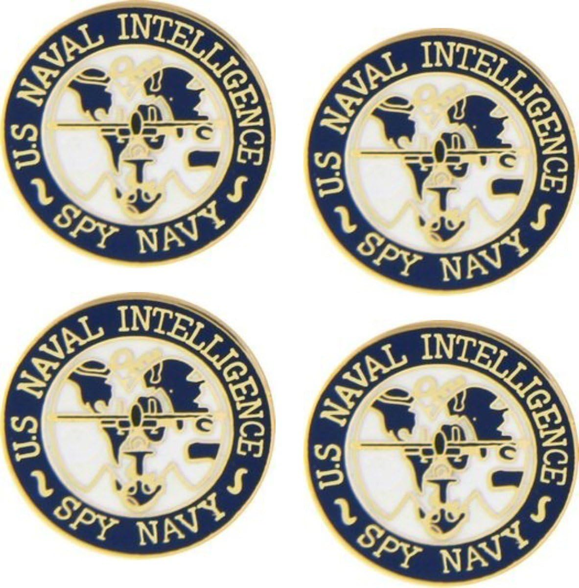Amazon.com: MilitaryBest US Naval Intelligence Spy Navy Lapel Pin 4 ...