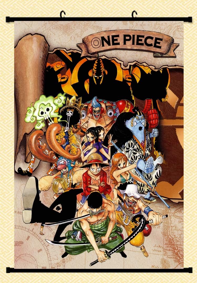 Amazon.com: One Piece Wall Scroll Poster Fabric Painting For Anime Key ...