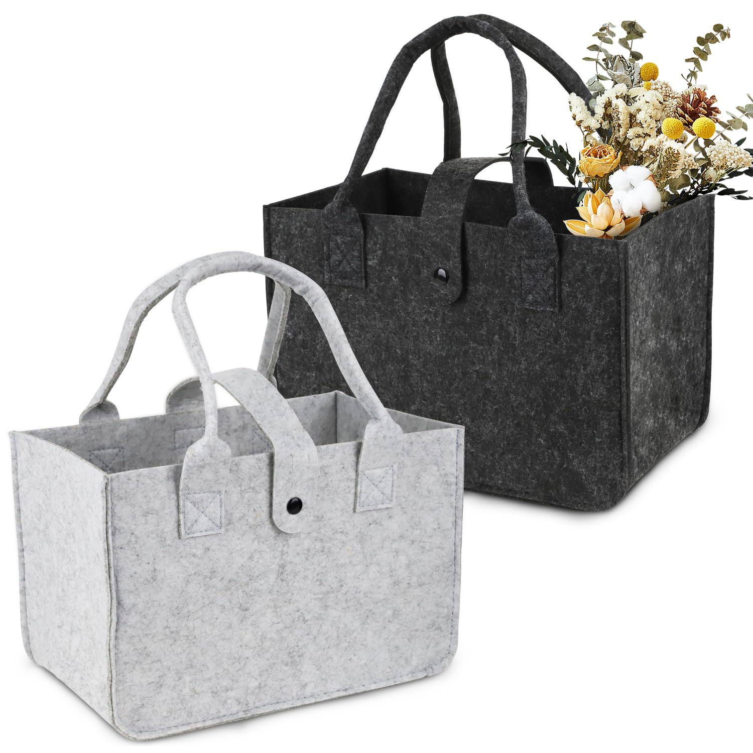 Graplan 2 Stück Filztasche Einkaufstasche, Filztaschen Shopper ...