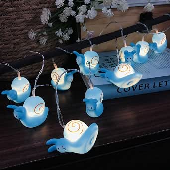 Amazon.com: 9.8FT 20 LED Snail Night Light,USB&Battery Operated Slug ...