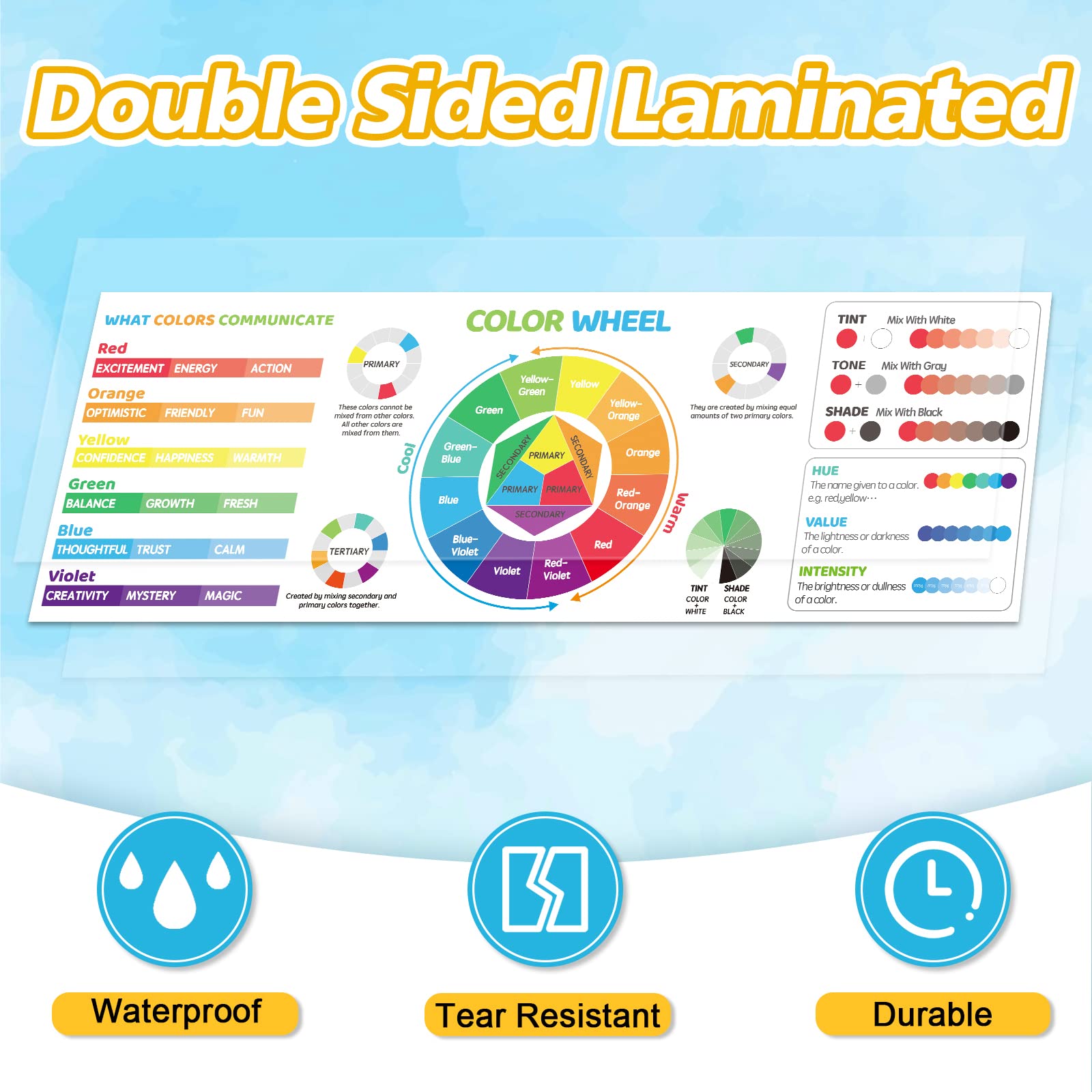 Snapklik.com : ShyLizard 2Pack Art Color Posters For Classroom School ...