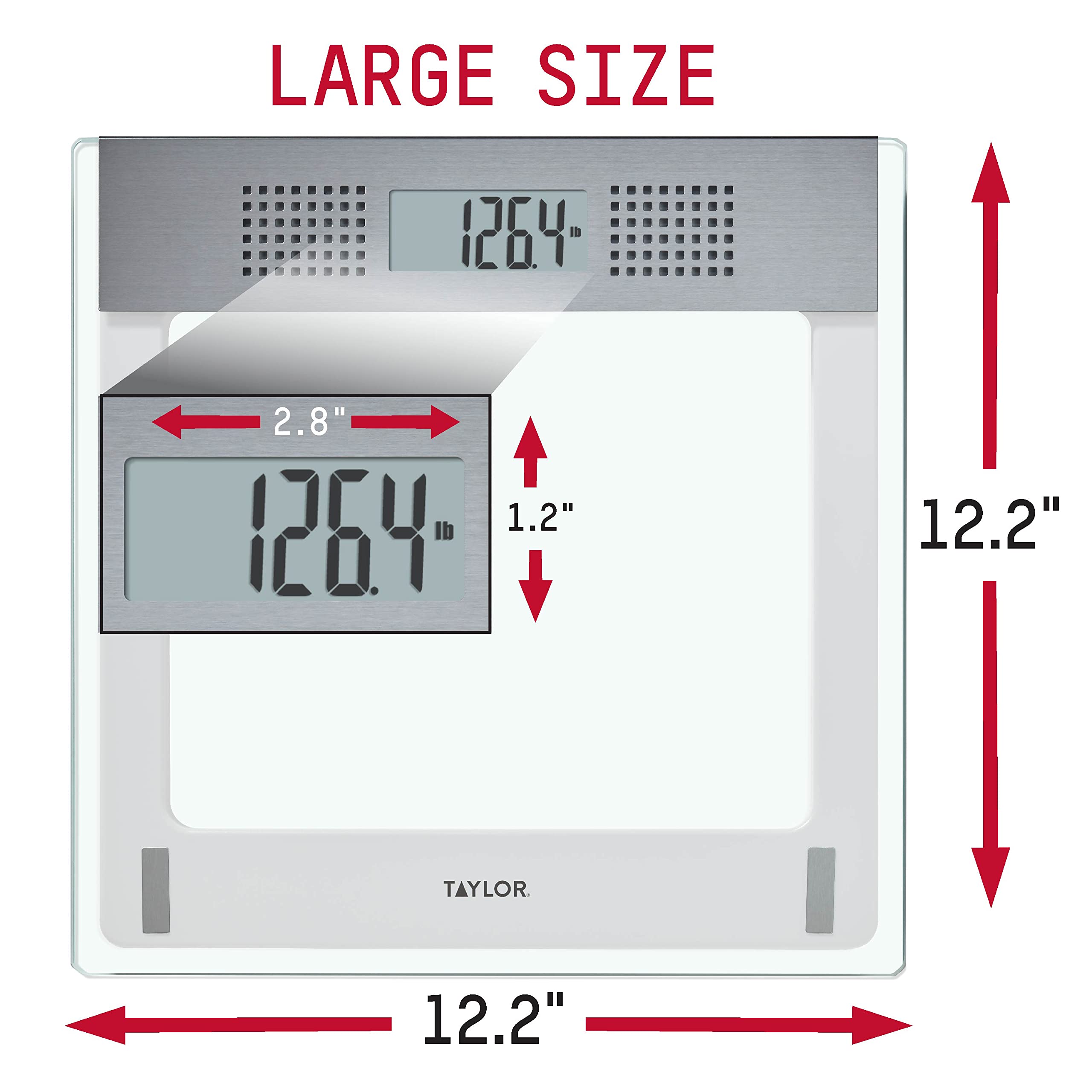 Snapklik.com : Taylor Precision Products Digital Bathroom Talking Scale ...