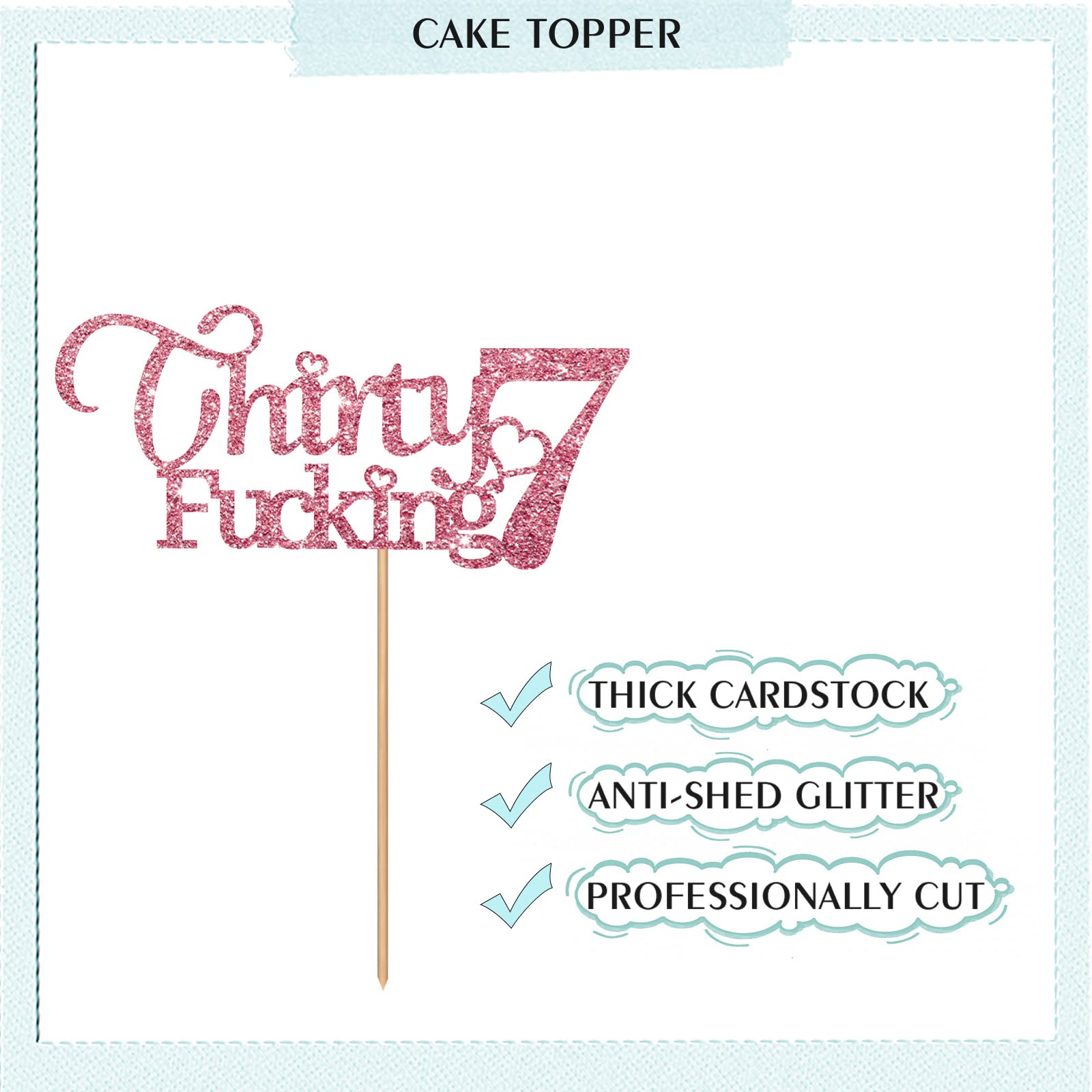 Snapklik.com : Rose Gold Thirty Seven Cake Topper, Happy 37th Birthday ...