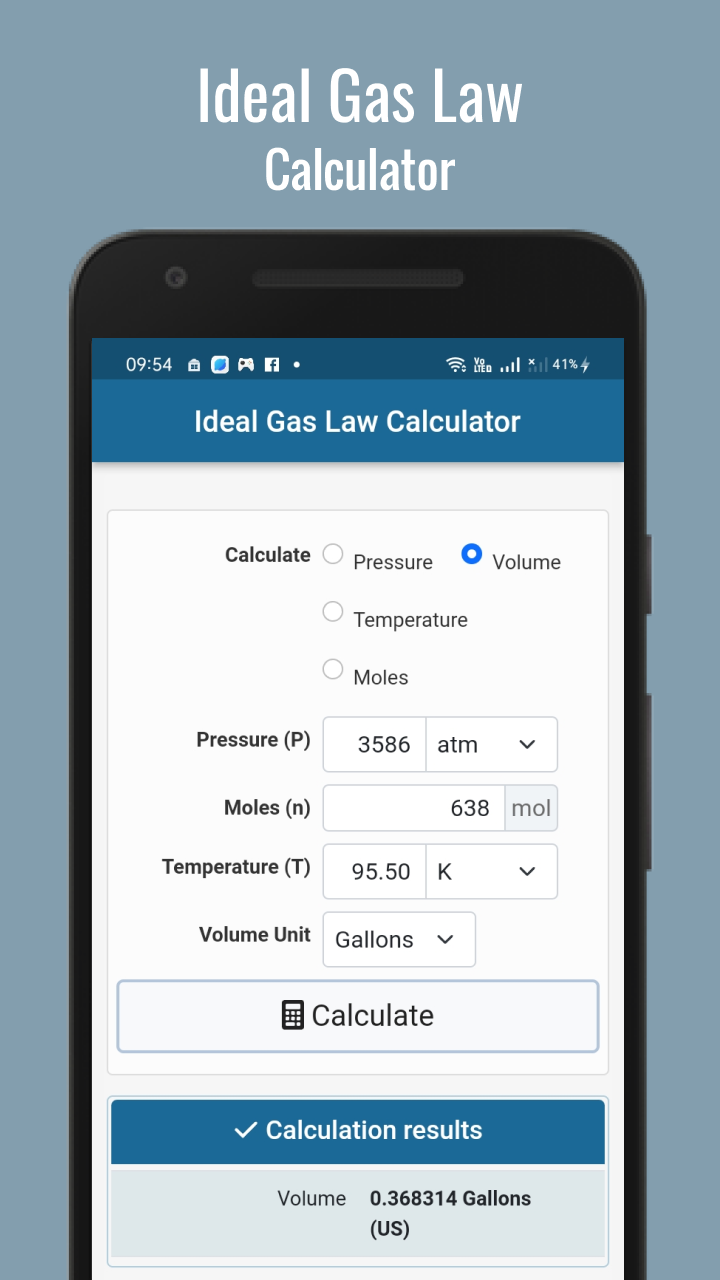 Ideal Gas Law Calculator:Amazon.in:Appstore for Android