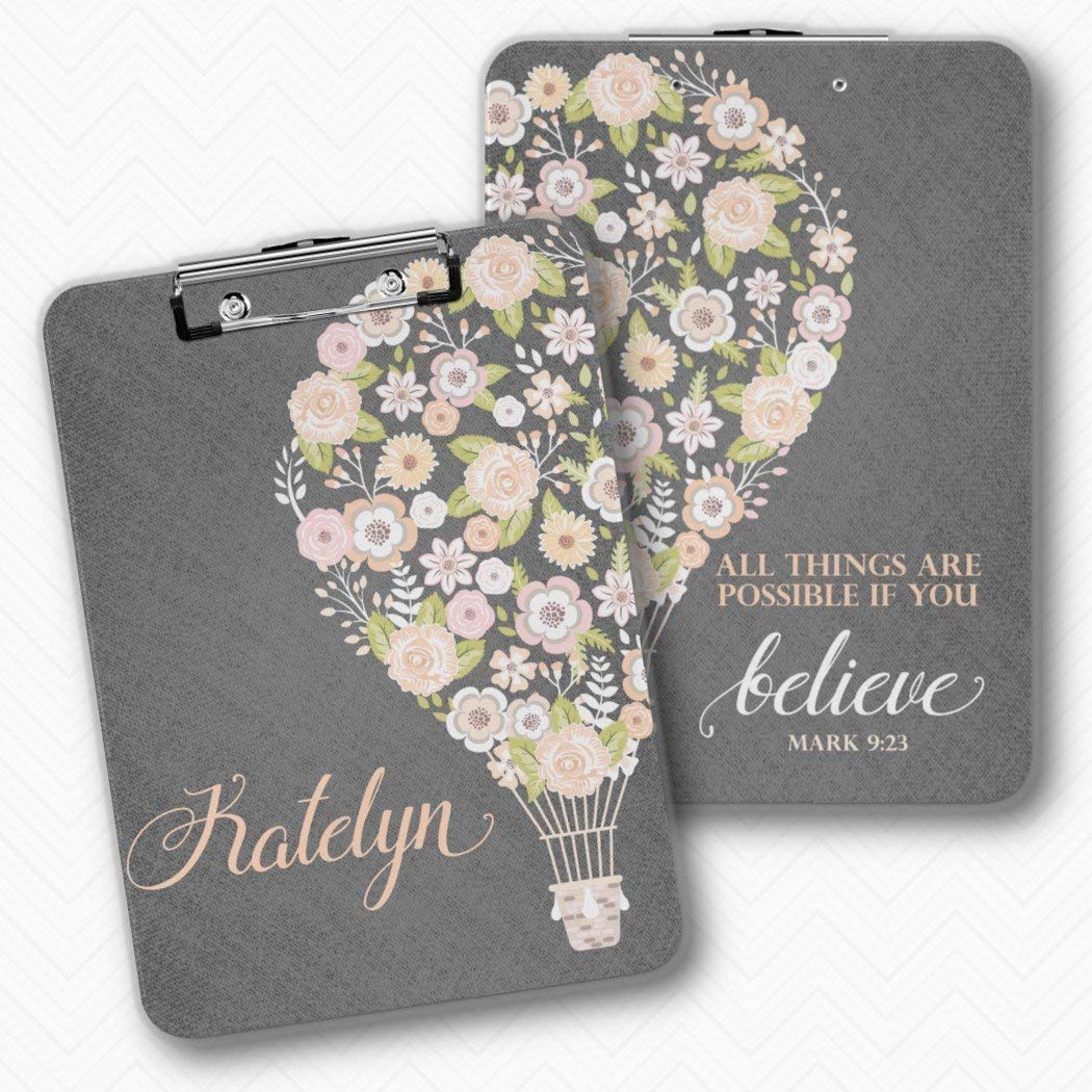 Amazon.com: Personalized Double Sided Clipboard. Hot Air Balloon Bible ...