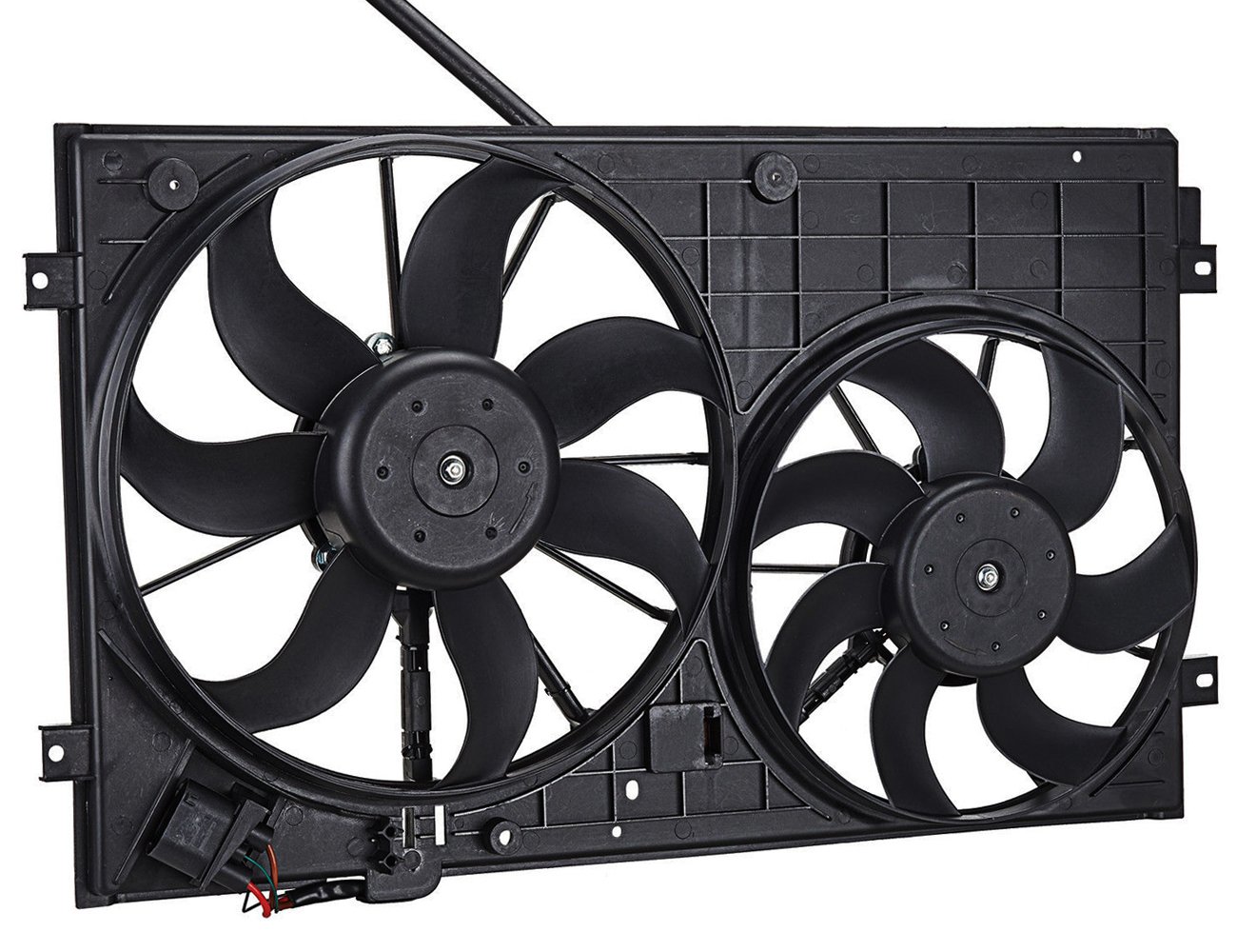 Amazon.com: TOPAZ 1K0121207BB9B9 Dual Radiator Cooling Fan Assembly for ...