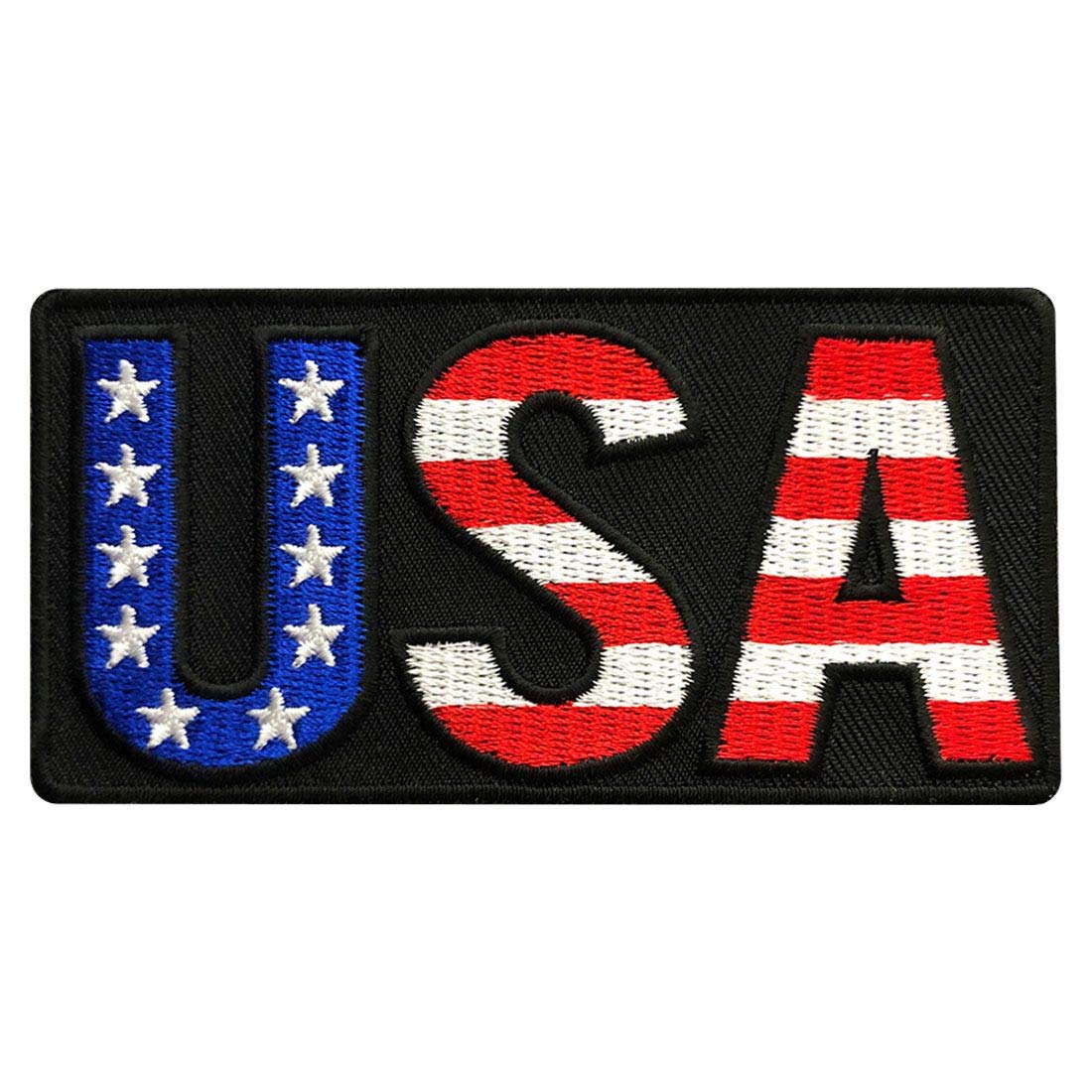 Amazon.com: USA American Alphabet Flag Embroidered iron on Sew on Patch ...