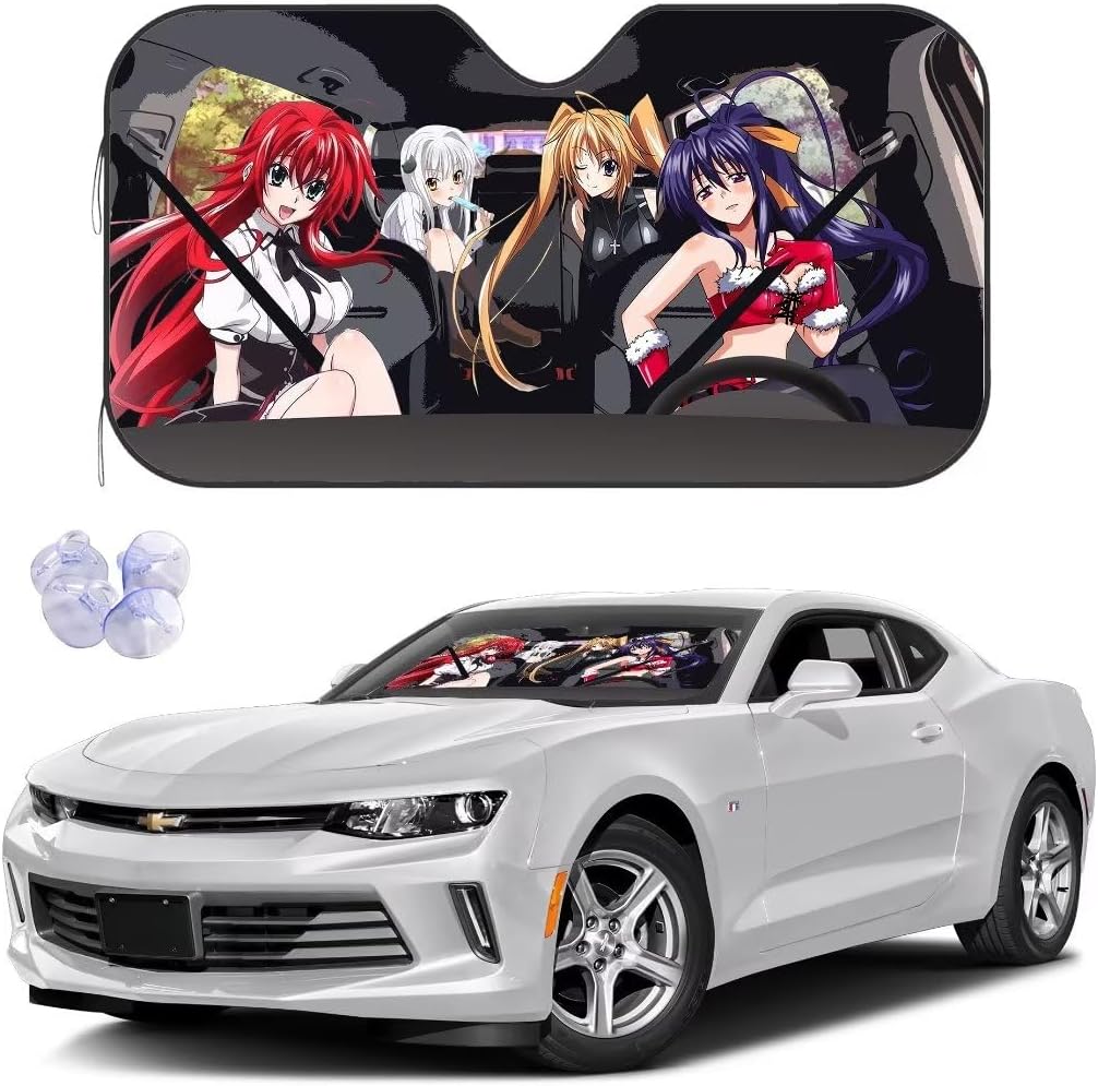 Amazon.com: Anime Car Windshield Sun Shade - Foldable Cover UV Block ...