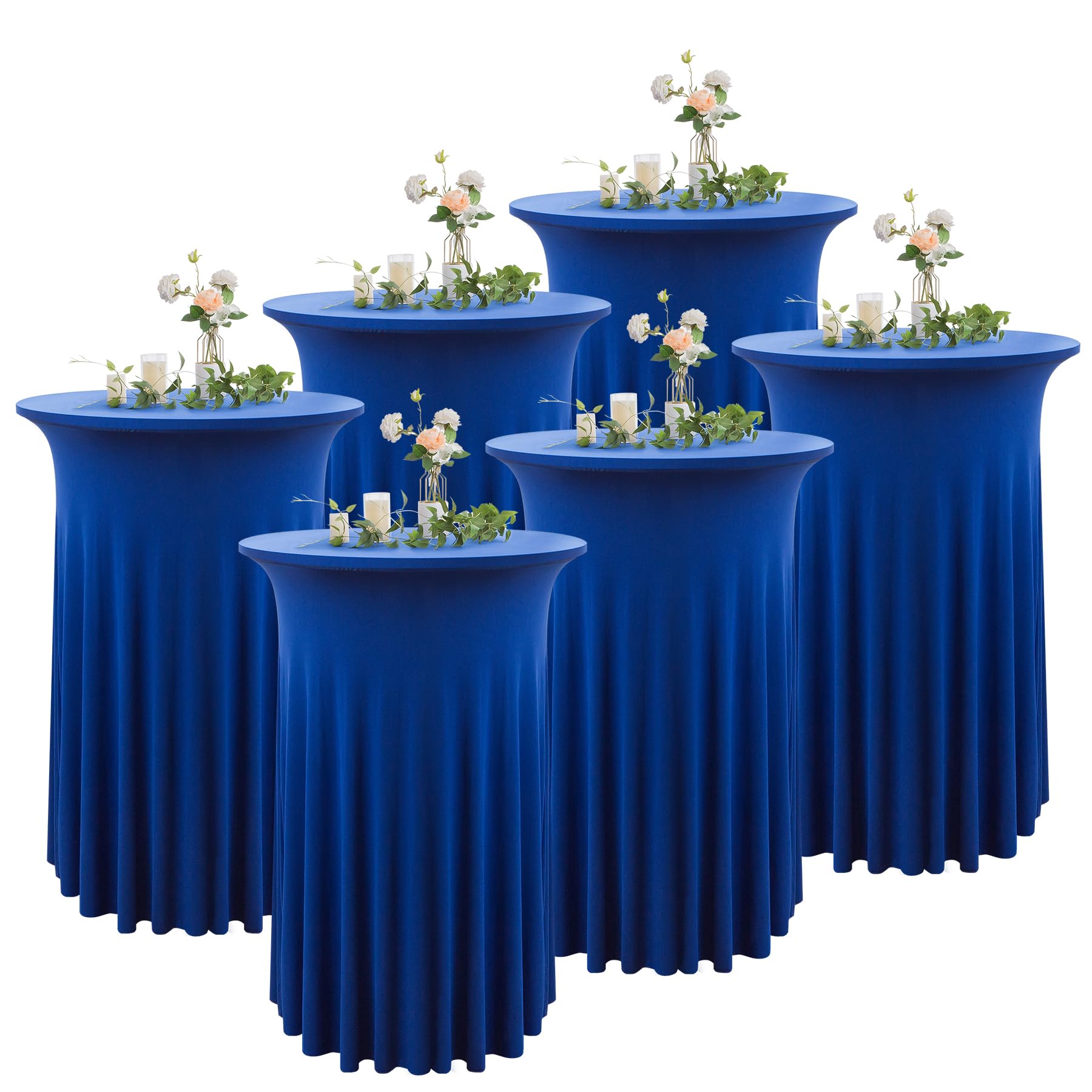 Amazon.com: 6 Pack Royal Blue Round High Top Highboy Cocktail Table ...