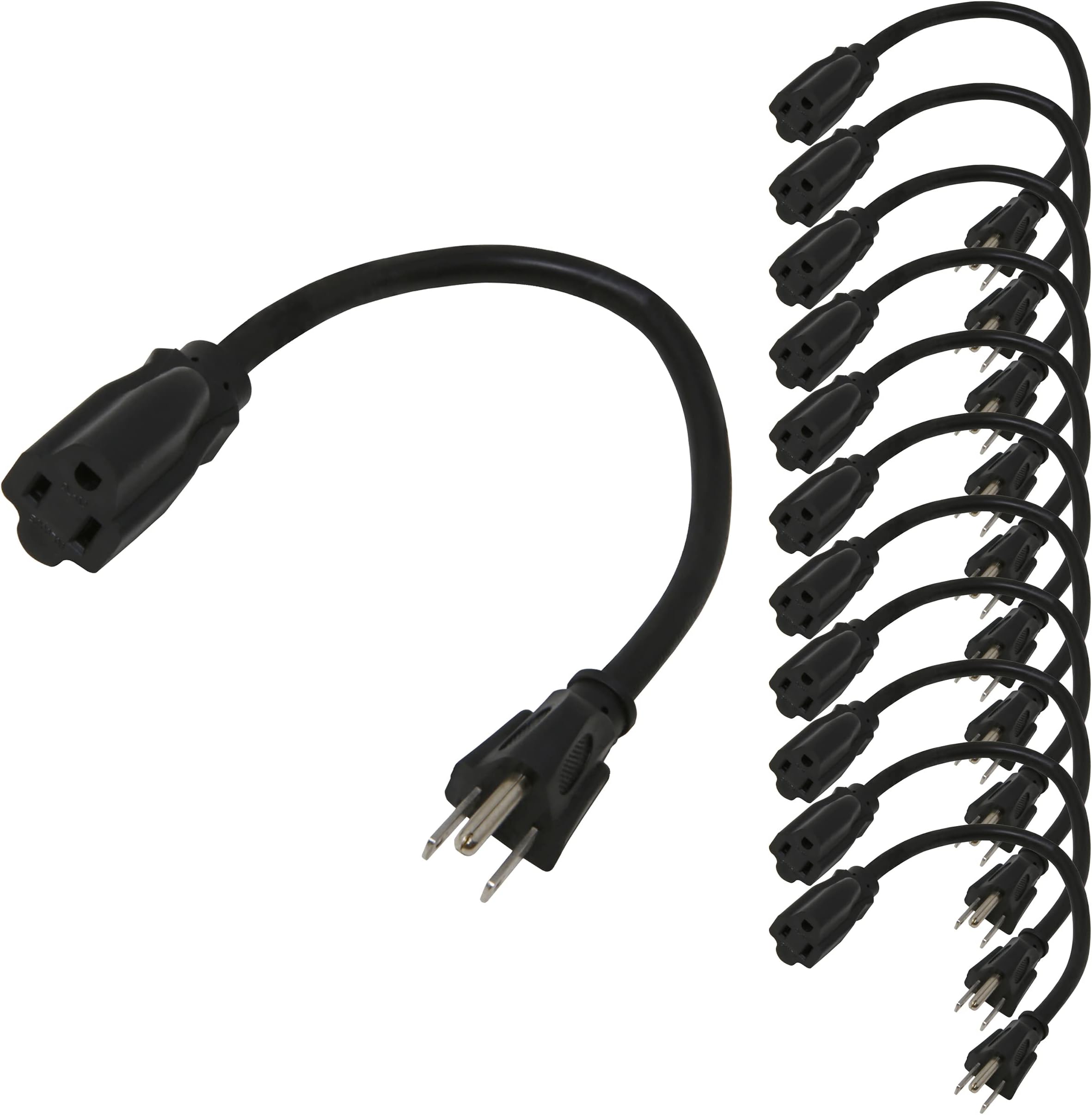 Amazon.com: Cable Matters 2-Pack Low Profile Flat Plug Short Extension ...