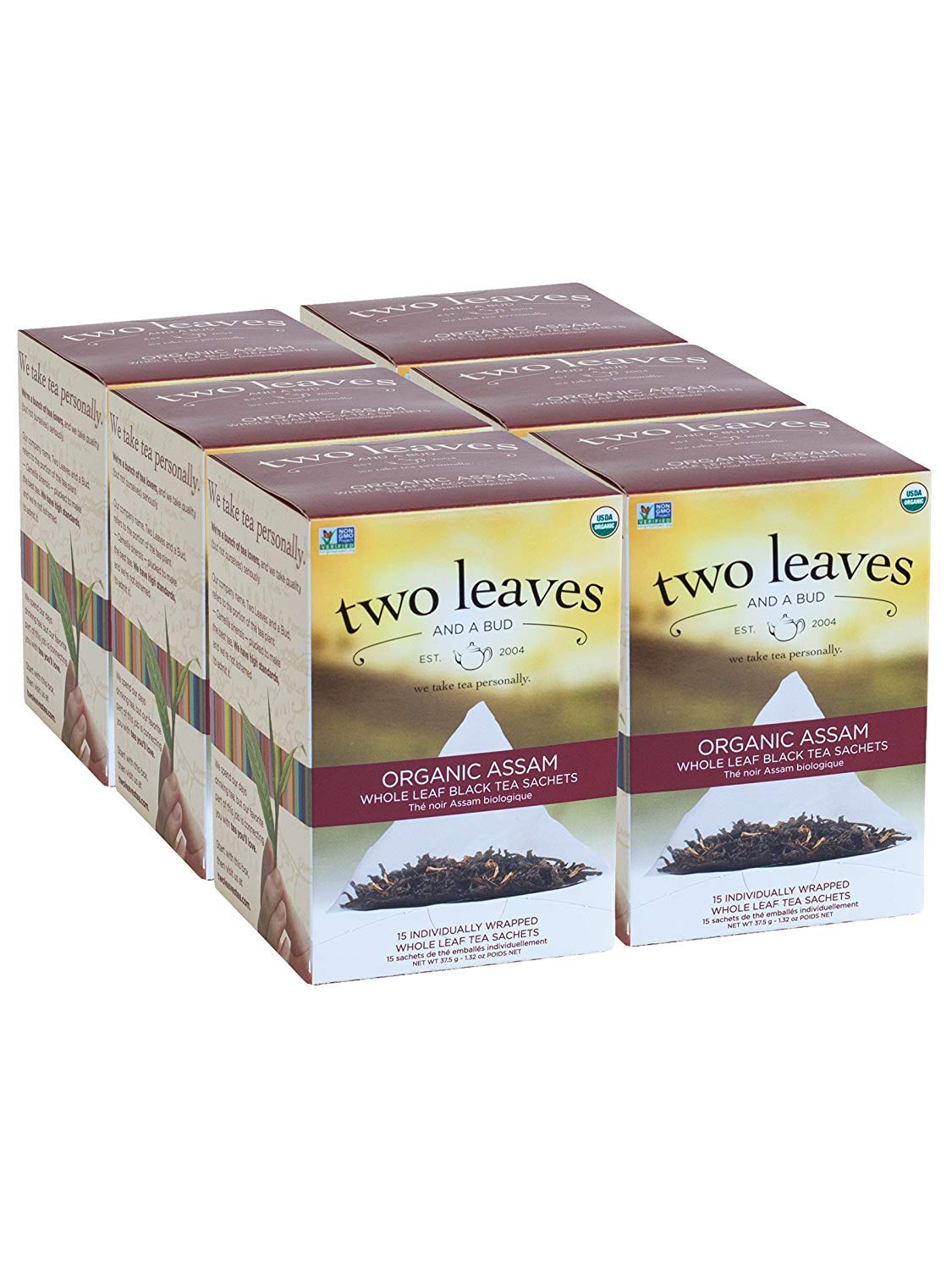 Amazon.com : Two Leaves and a Bud Organic Assam Breakfast Tea Bags ...