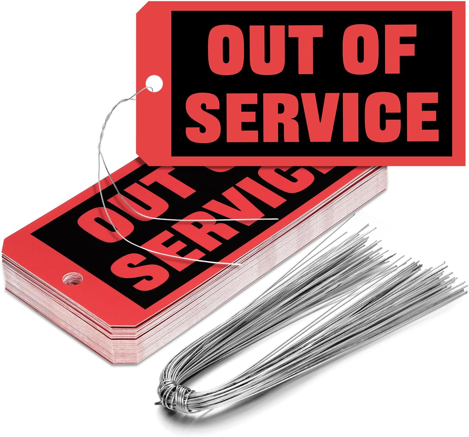 Spakon Out of Service Tags 6.22 x 3.15 Inches Maintenance Required Red ...