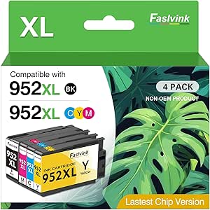 Amazon.com: Faslvink Compatible 952XL Ink Cartridges Latest Upgrade ...