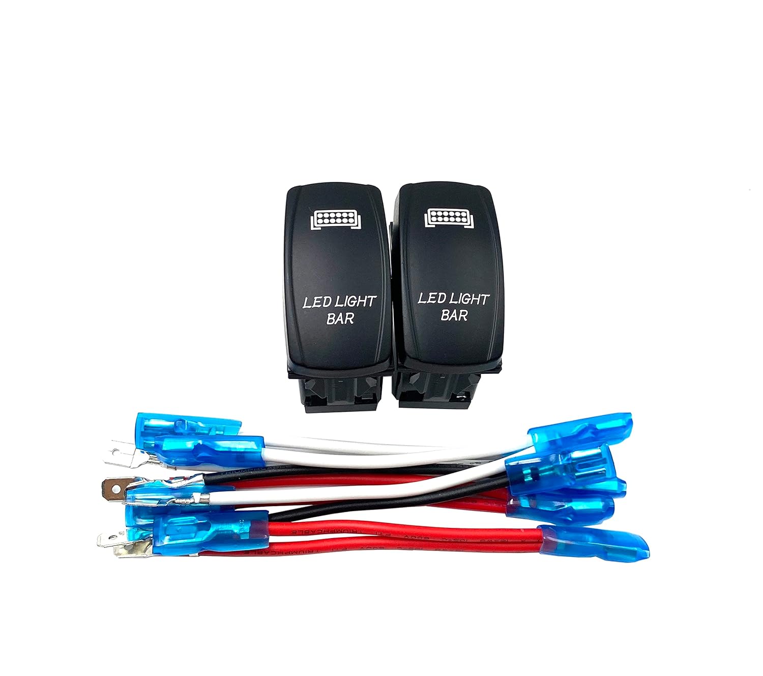 Amazon.com: 2Pcs ON/Off LED Light Switches,12V 20A 24V 10A 5 Pin Blue ...