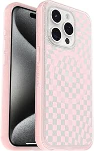 Amazon.com: OtterBox iPhone 15 Pro Max (ONLY) Symmetry Series+ Case - Checkmate Clear/Pink ...