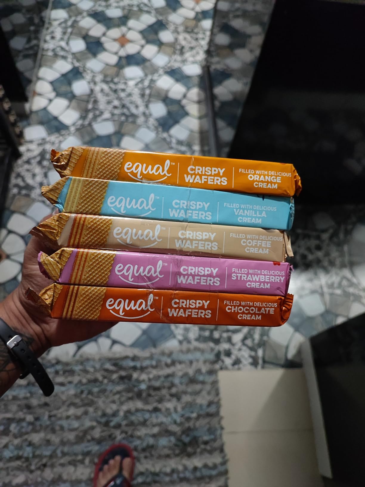 Equal Coffee Wafers Bar (Sugar-Free) | Pack of 5 (60g each) | 0% Added ...