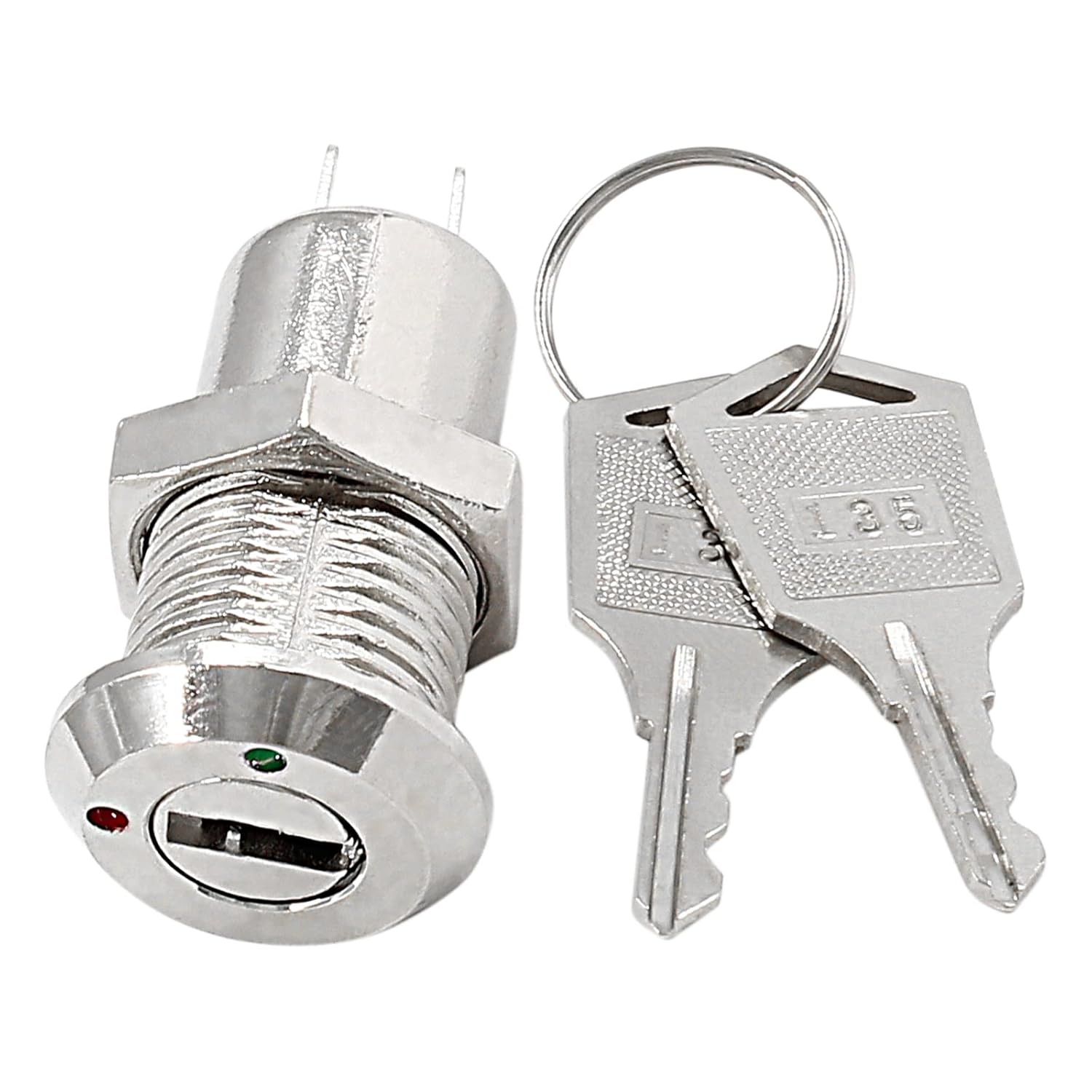 GUMIFA Metal Key Lock Switch, 2 Positions ON Off W Keys Electric Keylock Push Button Switch ...