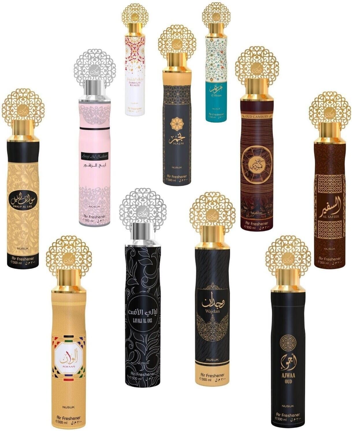 5 x Nusuk Arabic Air Freshener Luxury Oud Home Spray - Made In Dubai ...