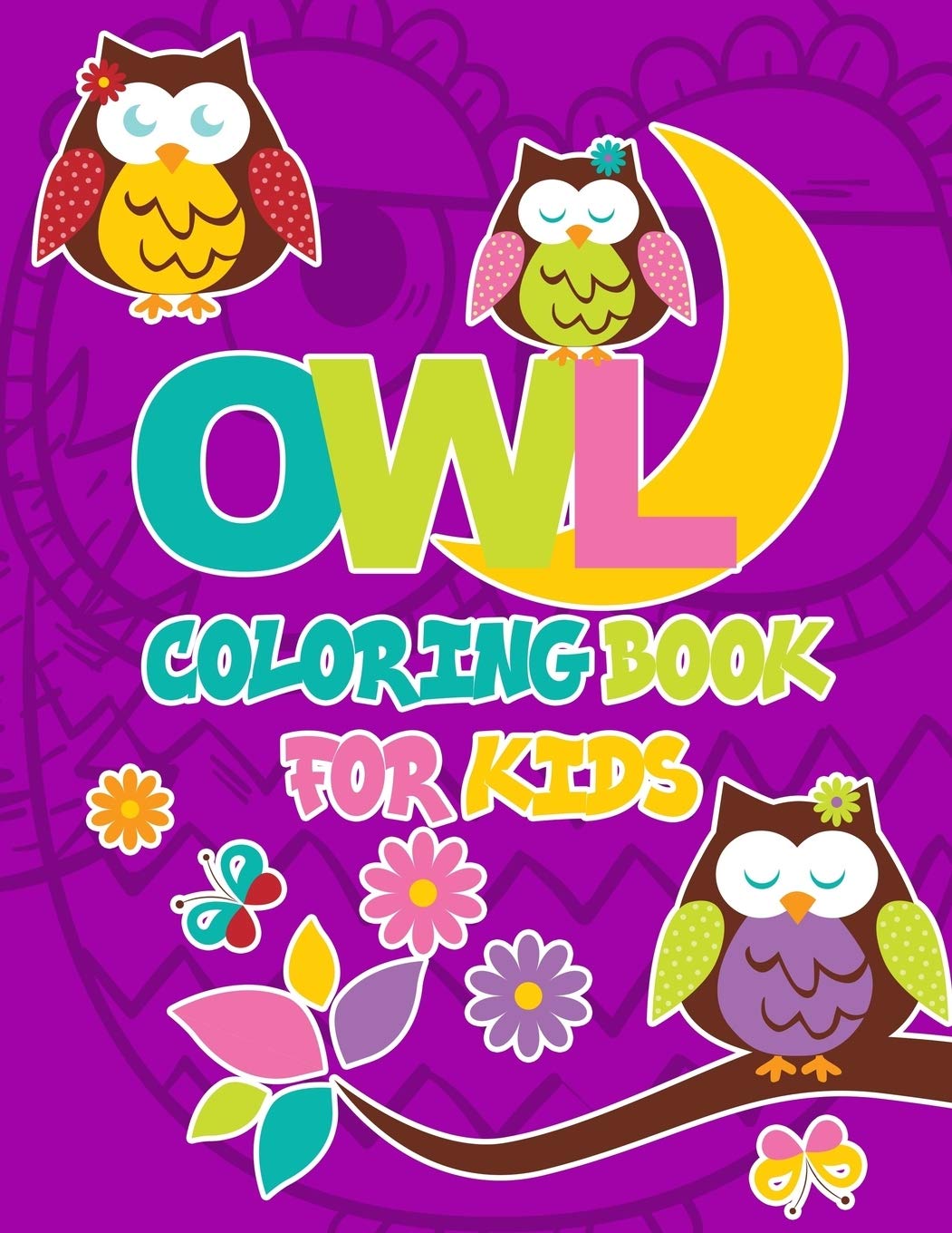 Owl Coloring Book For Kids: Owl Colouring Book:Cute animals Large ...