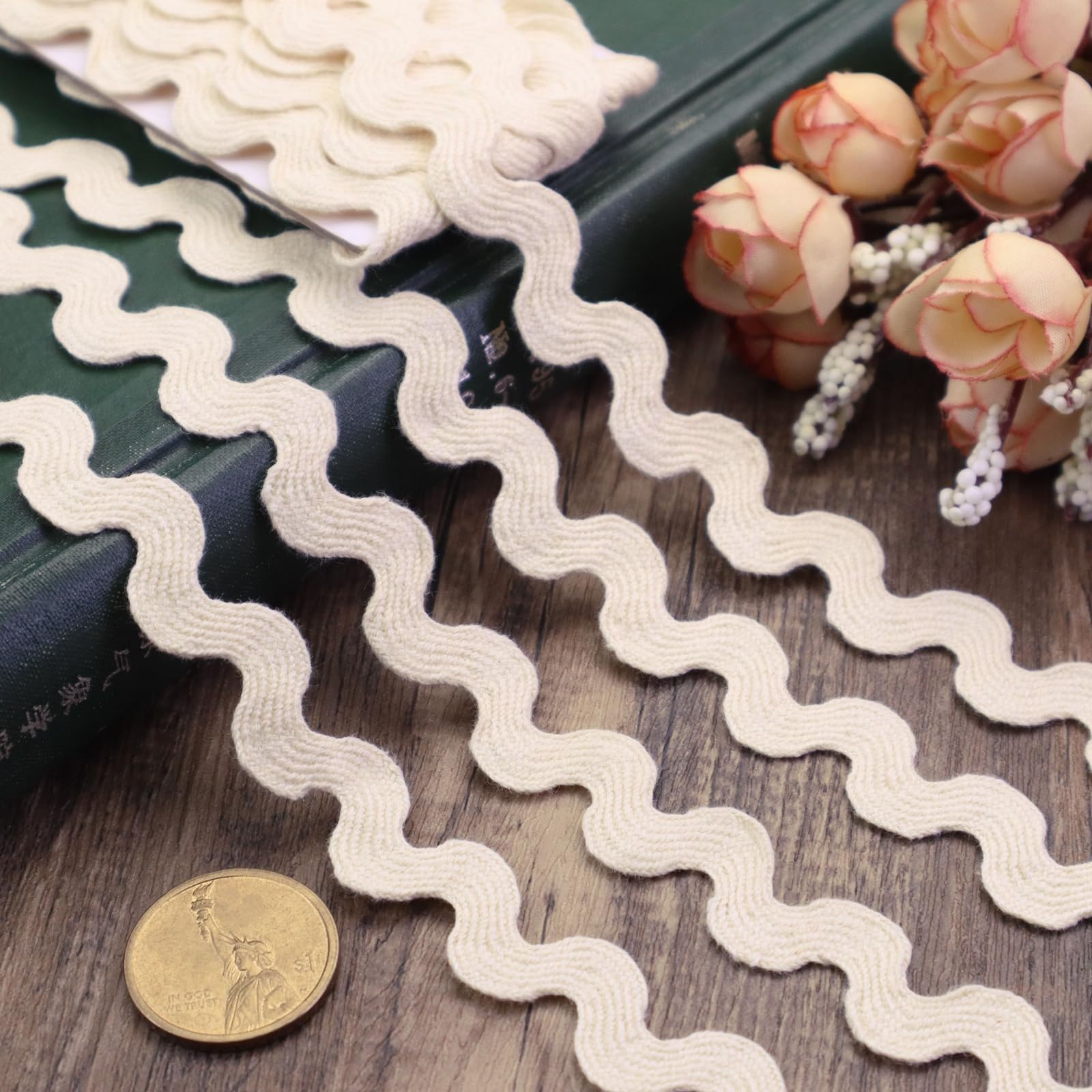 Amazon.com: ZNZAKKA Rick Rack Trim Cotton Wave Bending Fringe Trim ...