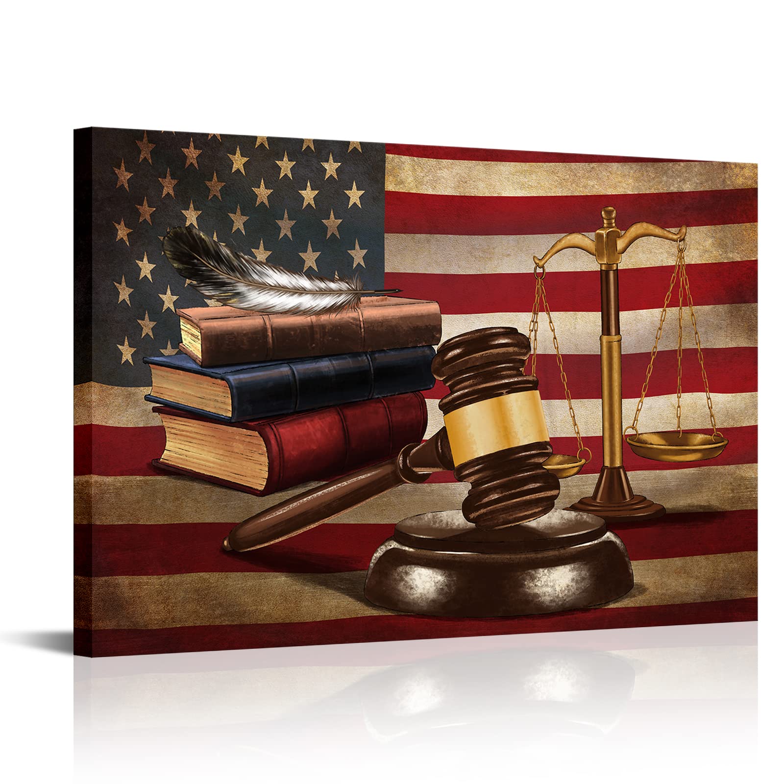 Amazon.com: Conipit Legal Canvas Wall Art Law Office Room Decor Justice ...